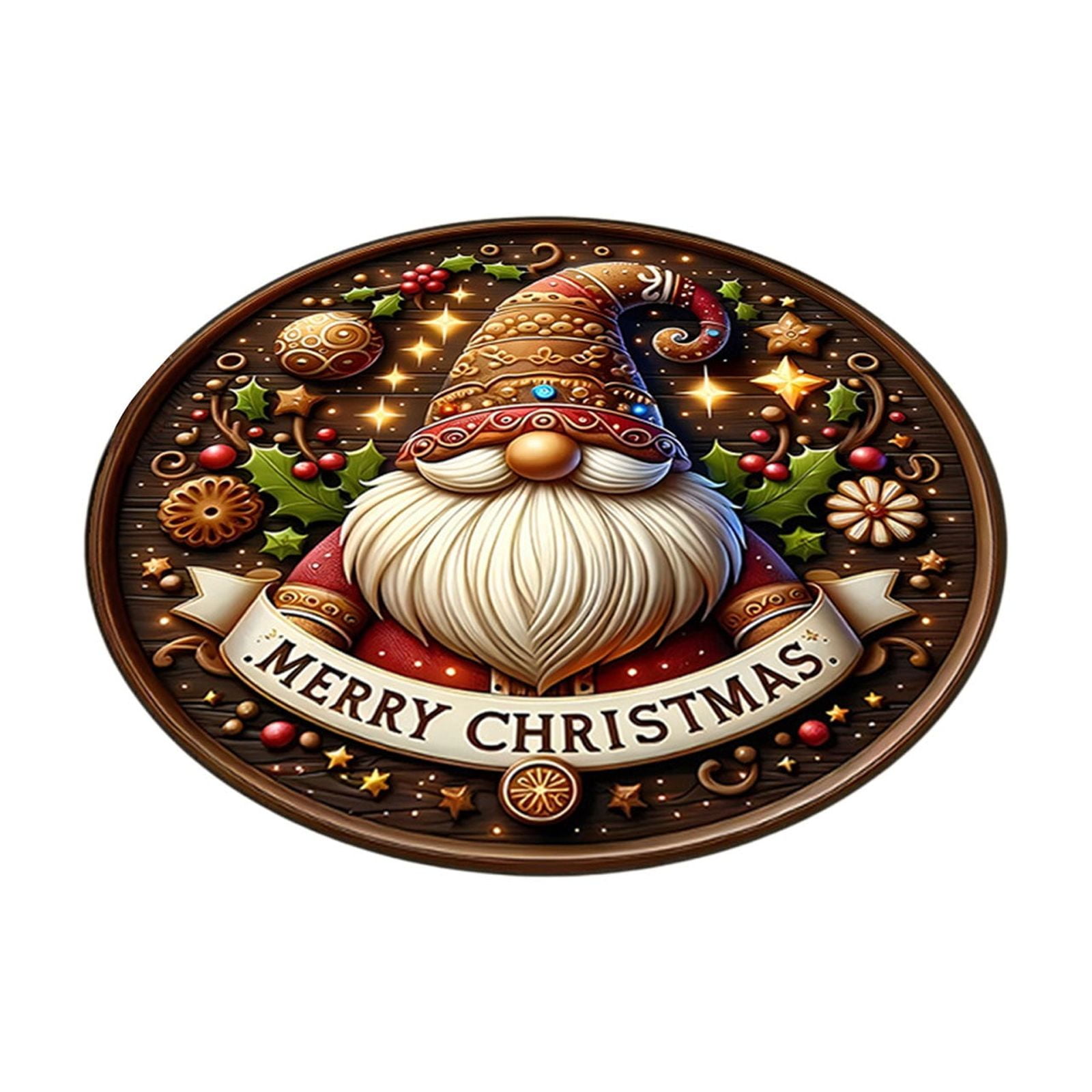 HHBEAUTY Christmas Gnome Round Area Rug Soft Non Slid 15.75in Cute ...