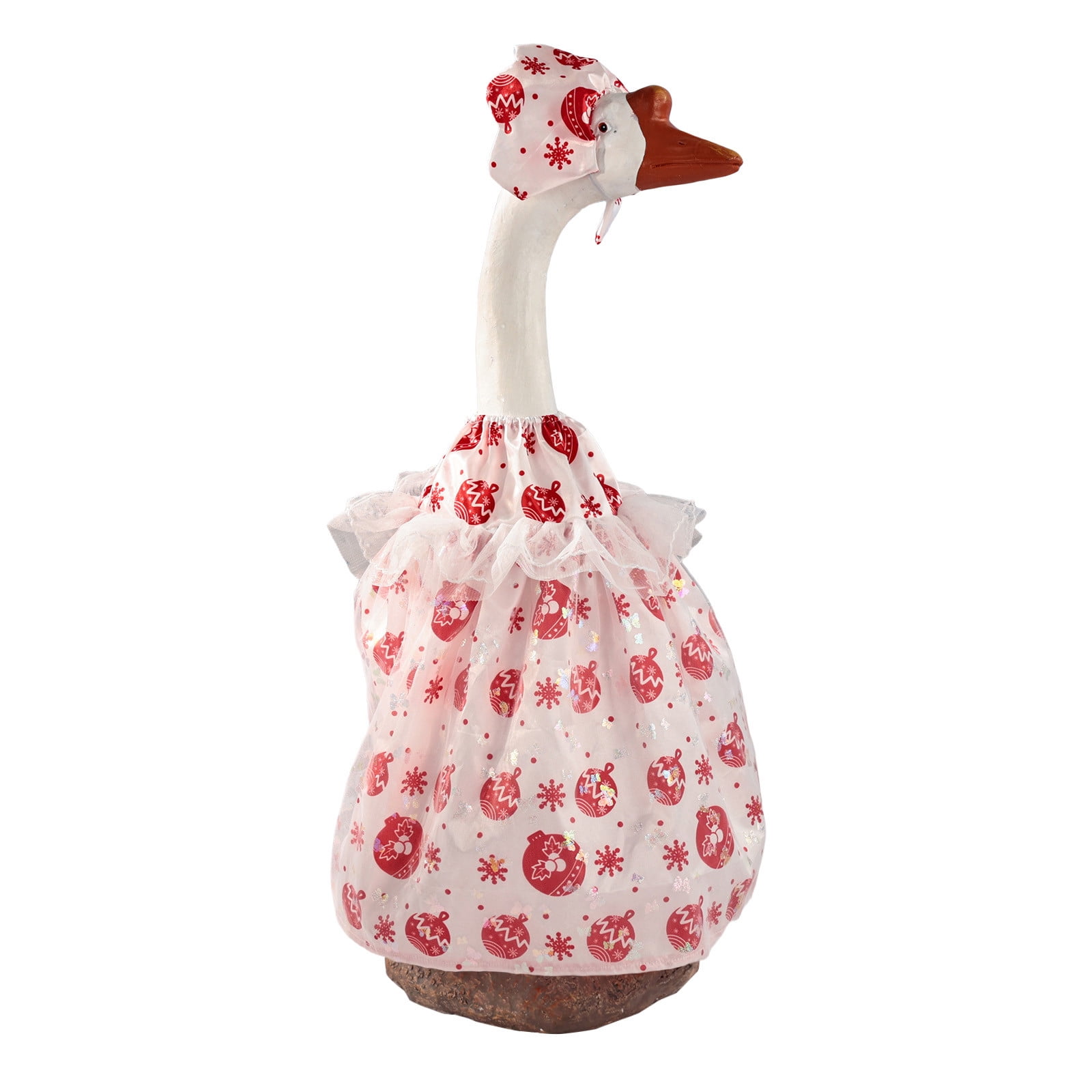 HHBEAUTY Christmas Goose Outfit for 23'' H Porch Cement Statue Cute ...