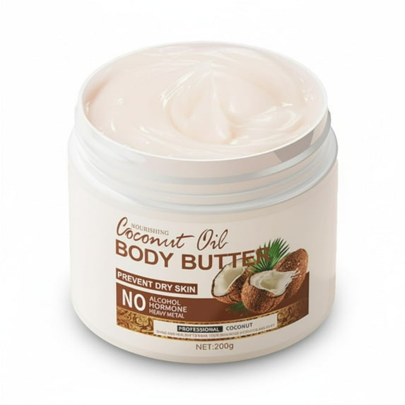 HHBEAUTY Coconut Body Butter - Body Butter for Dry Skin - Skin Care ...