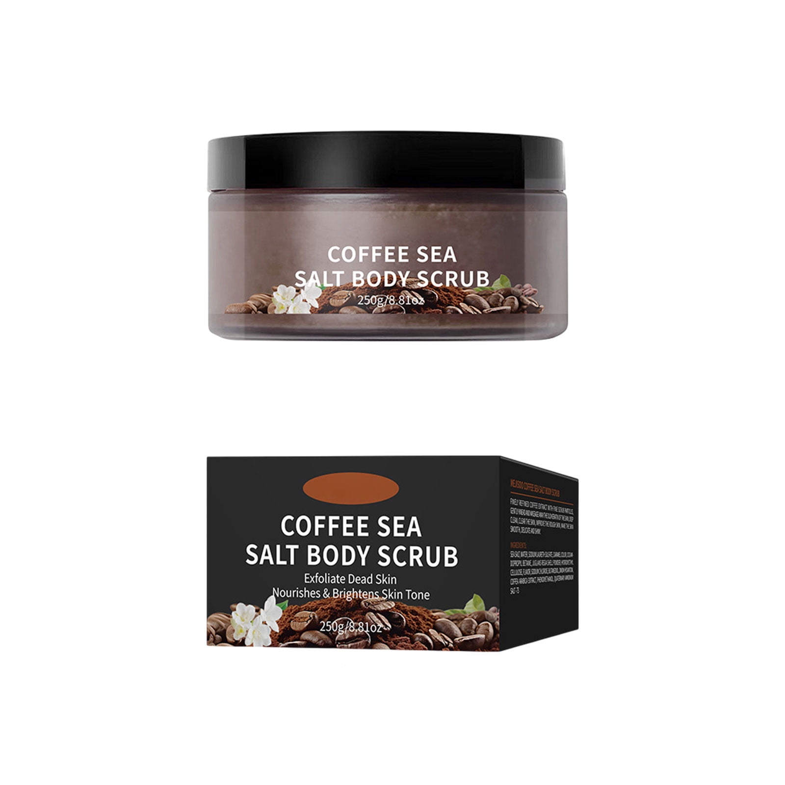 HHBEAUTY Coffee Body Scrub with Salt & Cocoa – Exfoliating Scrub for ...