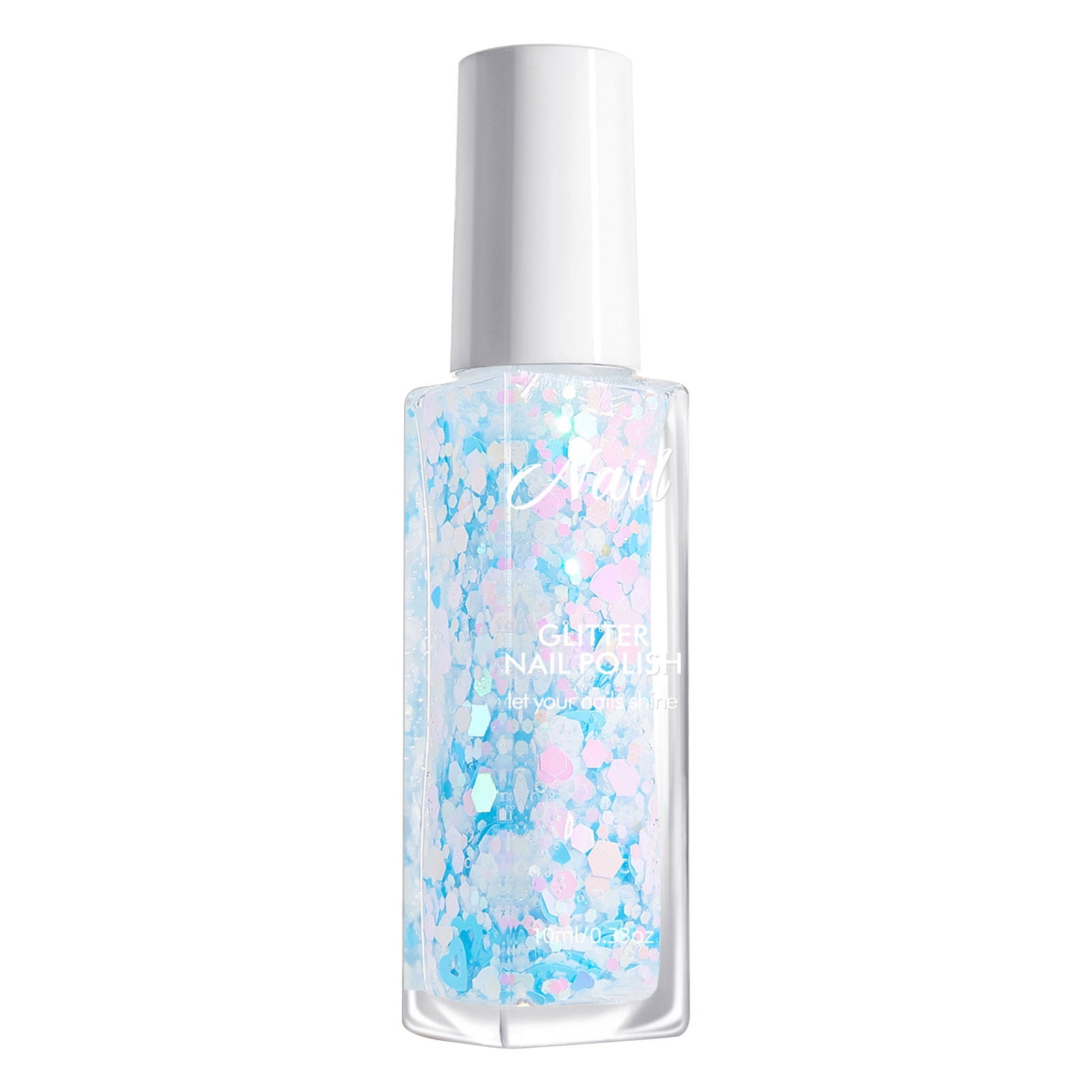 HHBEAUTY Color Nail Polish, Shiny Sequin Nail Polish, Glitter Gel, Neon ...