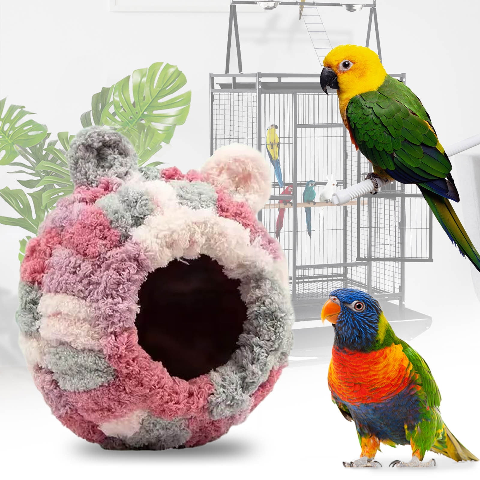 HHBEAUTY Conure Nest, Bird Breeding House Cockatiel Snuggle Hut for ...