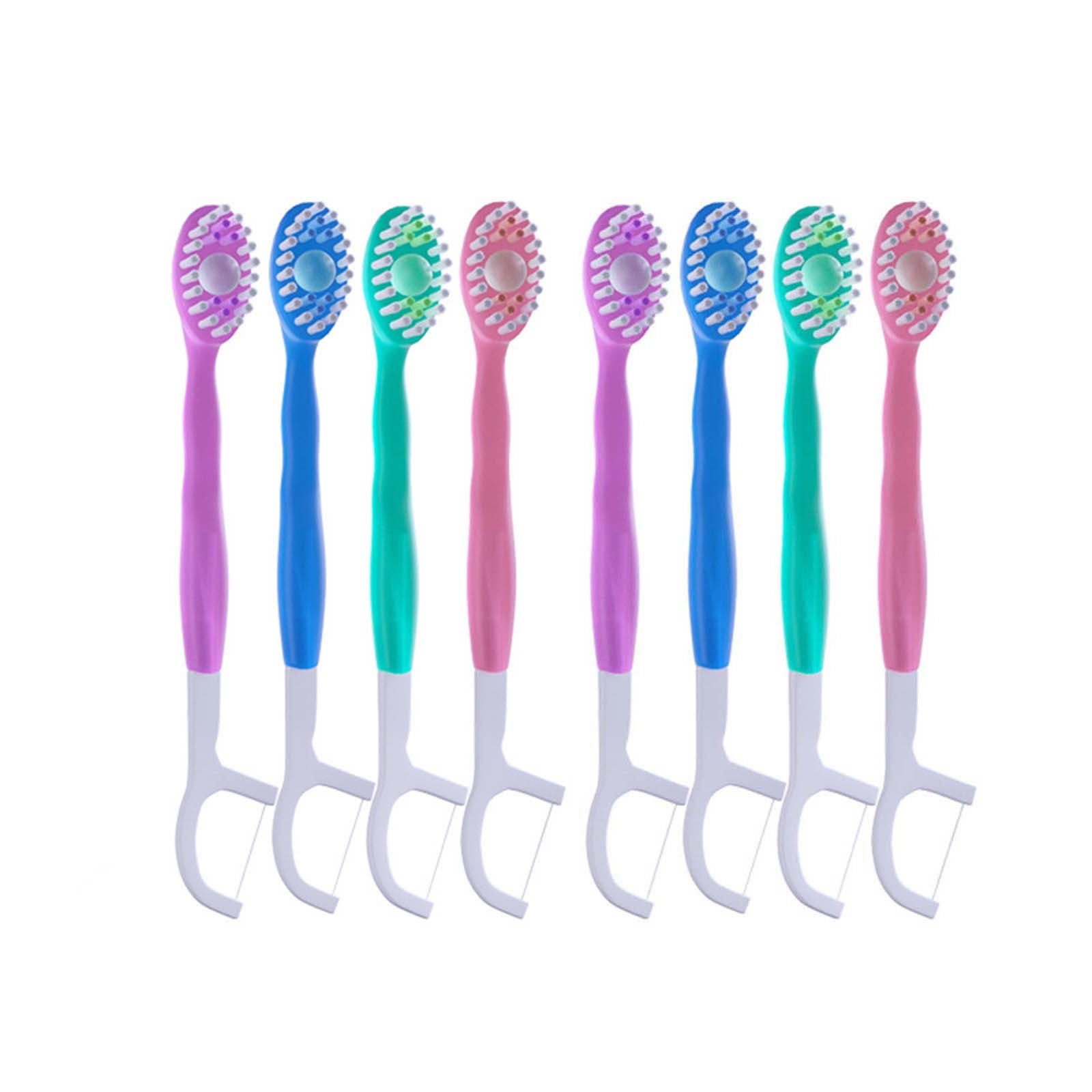 HHBEAUTY Disposable Mini Toothbrush 5 in 1 Tool (Toothpaste + Floss ...