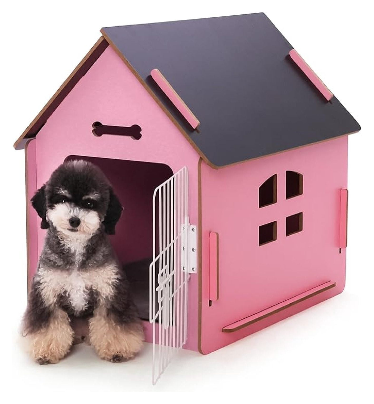 HHBEAUTY Dog House Indoor for Small Dogs or Cats, Cozy Wooden Design ...