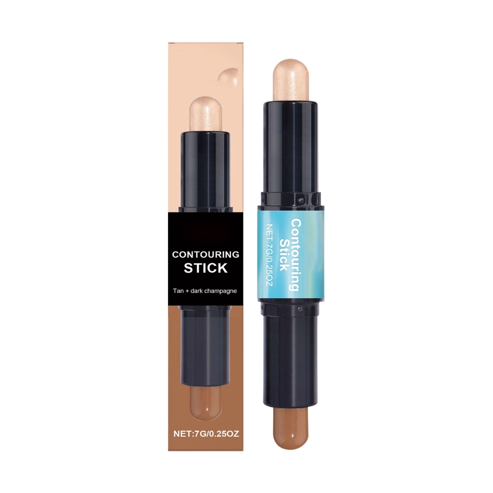 HHBEAUTY Dual-Ended Highlight & Contour Stick, Shimmer Cream Powder ...
