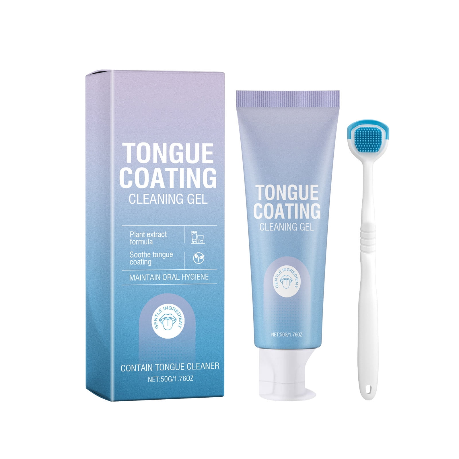HHBEAUTY Fresh Mint Tongue Cleaner Gel,Tongue Cleaner Gel with Tongue ...