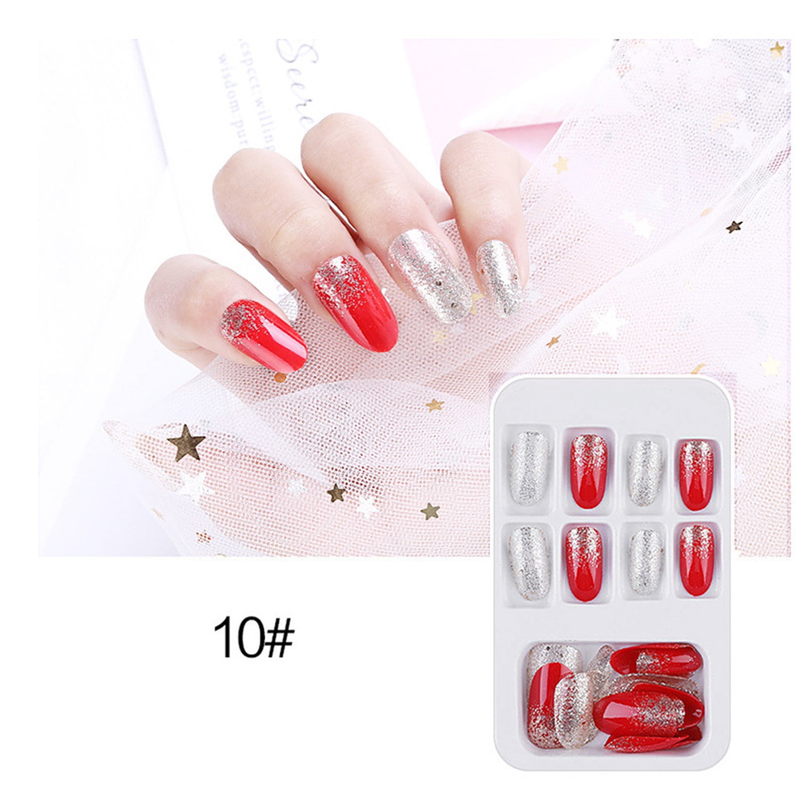 HHBEAUTY Gel Nail Kit, Multiple Colors Press On Nails, Long & Short ...