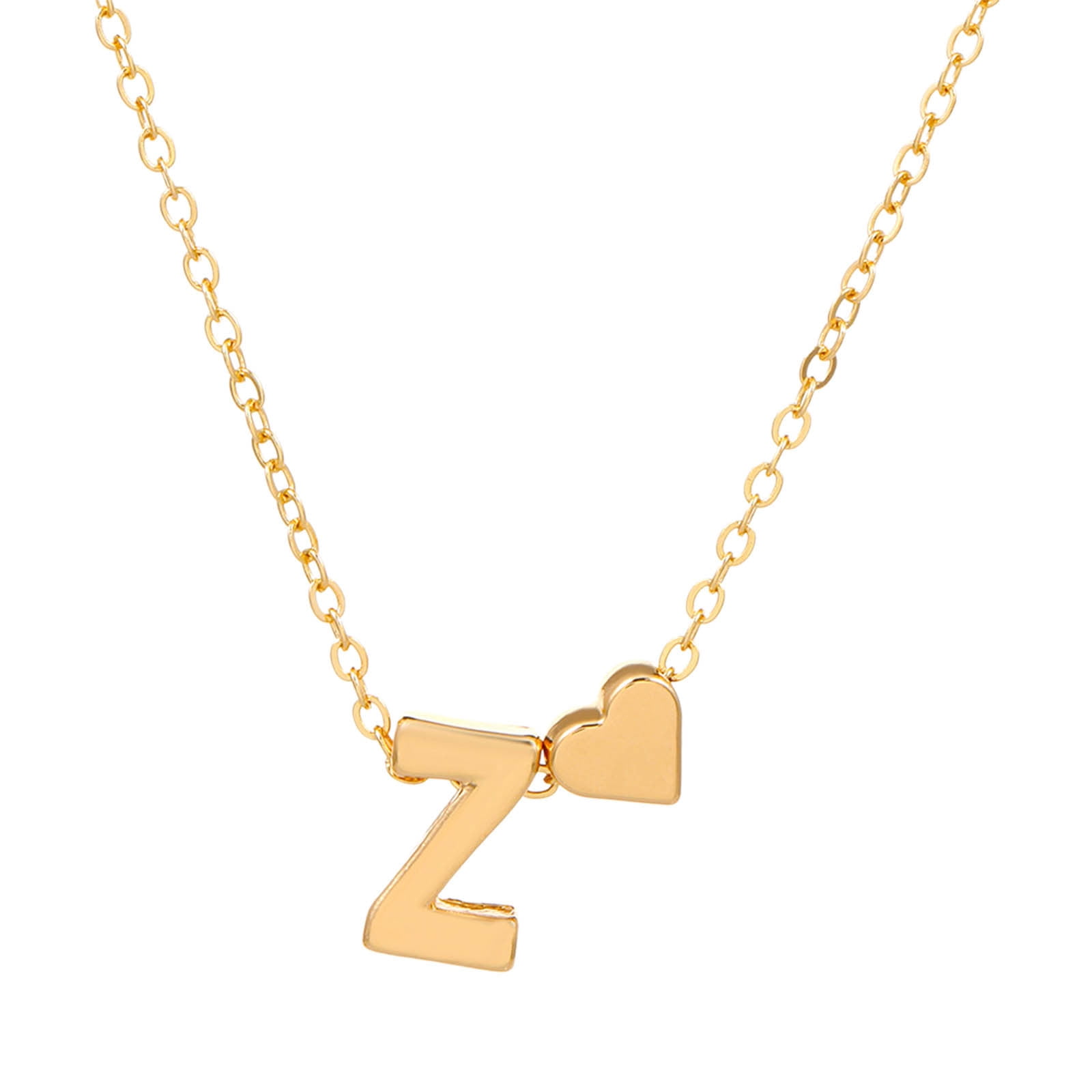 HHBEAUTY Gold Initial Necklaces for Women, Dainty Heart Letter A-Z ...