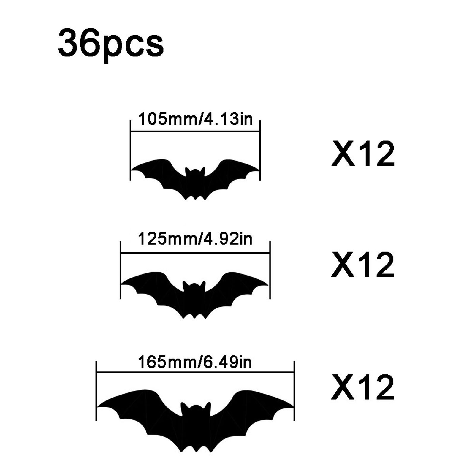 HHBEAUTY Halloween 3D Lighted Bats, 2025 New Halloween 3D Lighted Bats ...