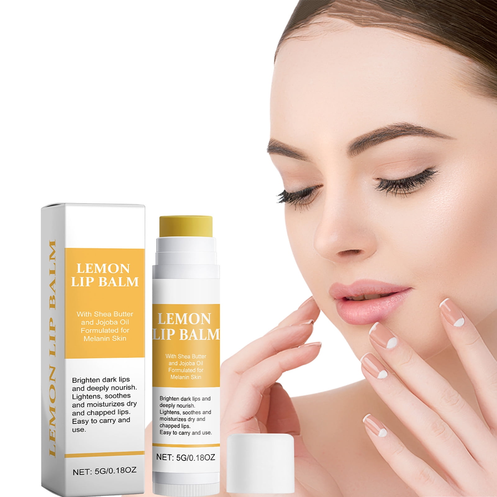 HHBEAUTY Lemon and Turmeric Lip Balm,Vitamin C Lip Moisturizing Balm ...