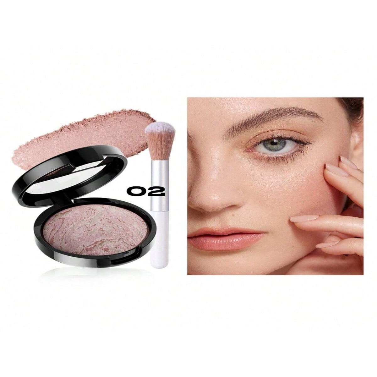 HHBEAUTY Marble Baked Makeup Setting Powder, Oil Control Waterproof ...