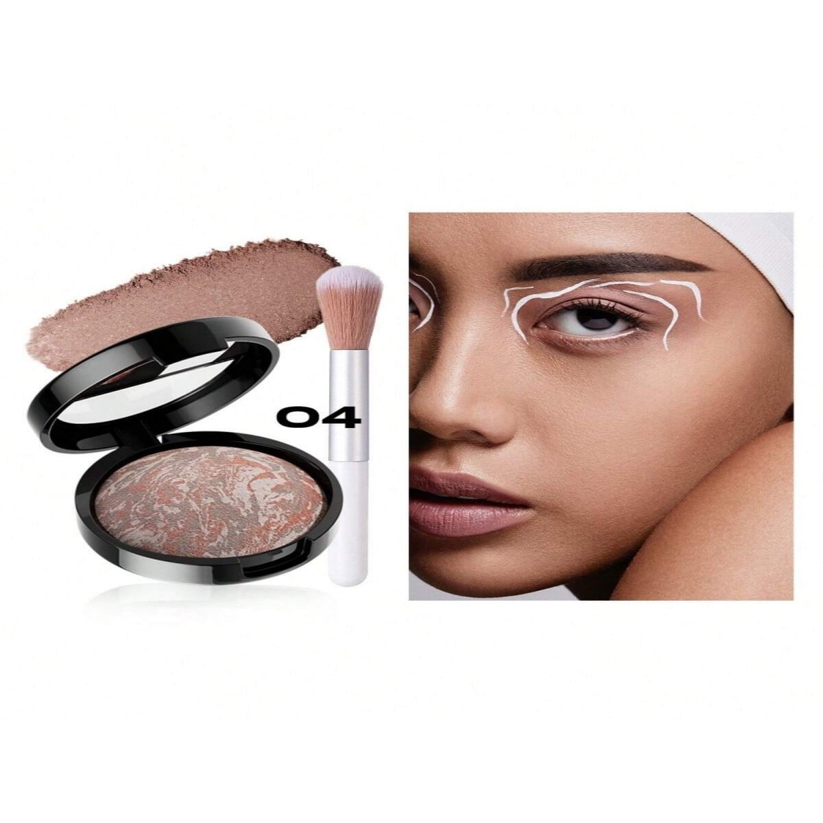 HHBEAUTY Marble Baked Makeup Setting Powder, Oil Control Waterproof ...