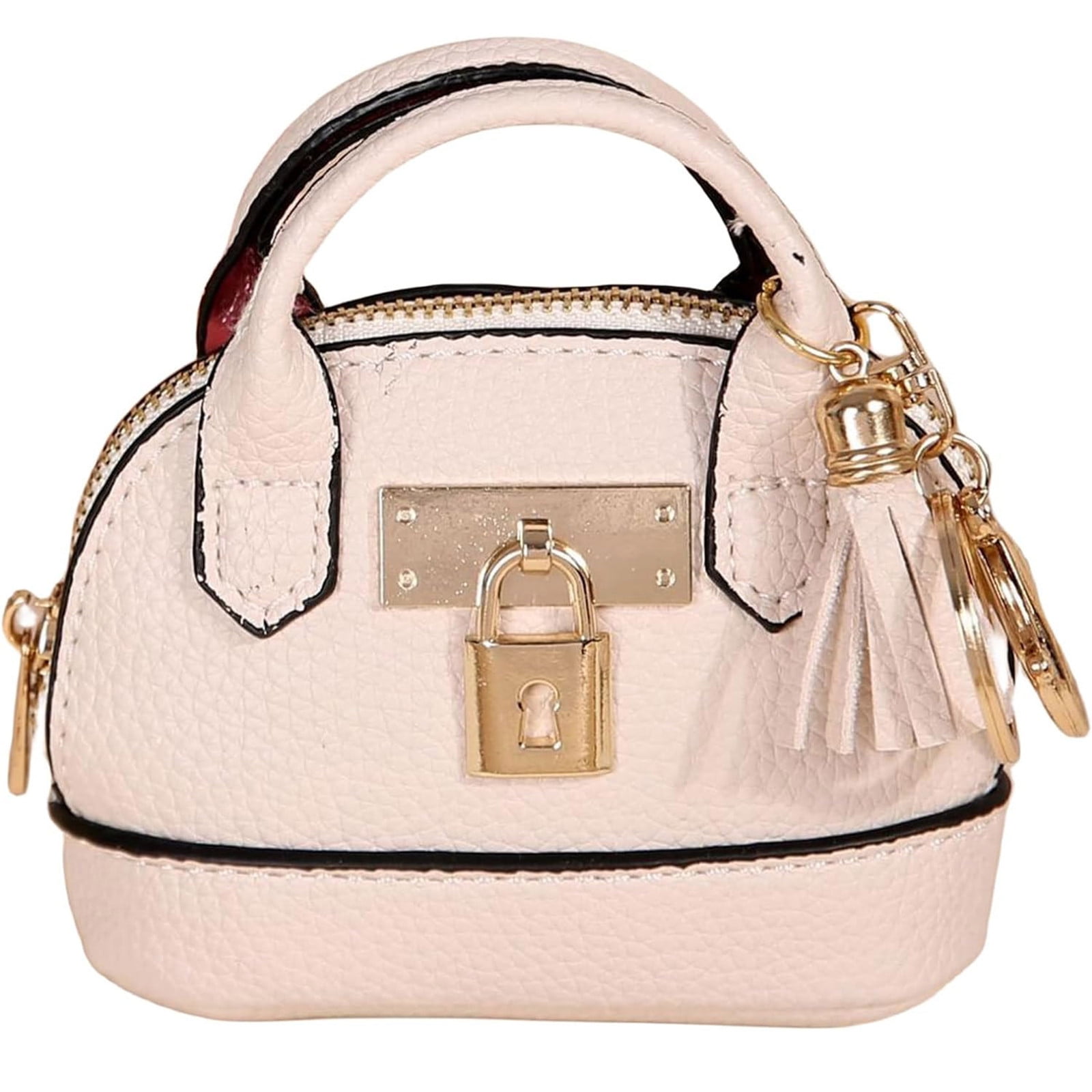 HHBEAUTY Mini Tote Bag Keychain Coin Purse Pu Leather Key Chain Small ...