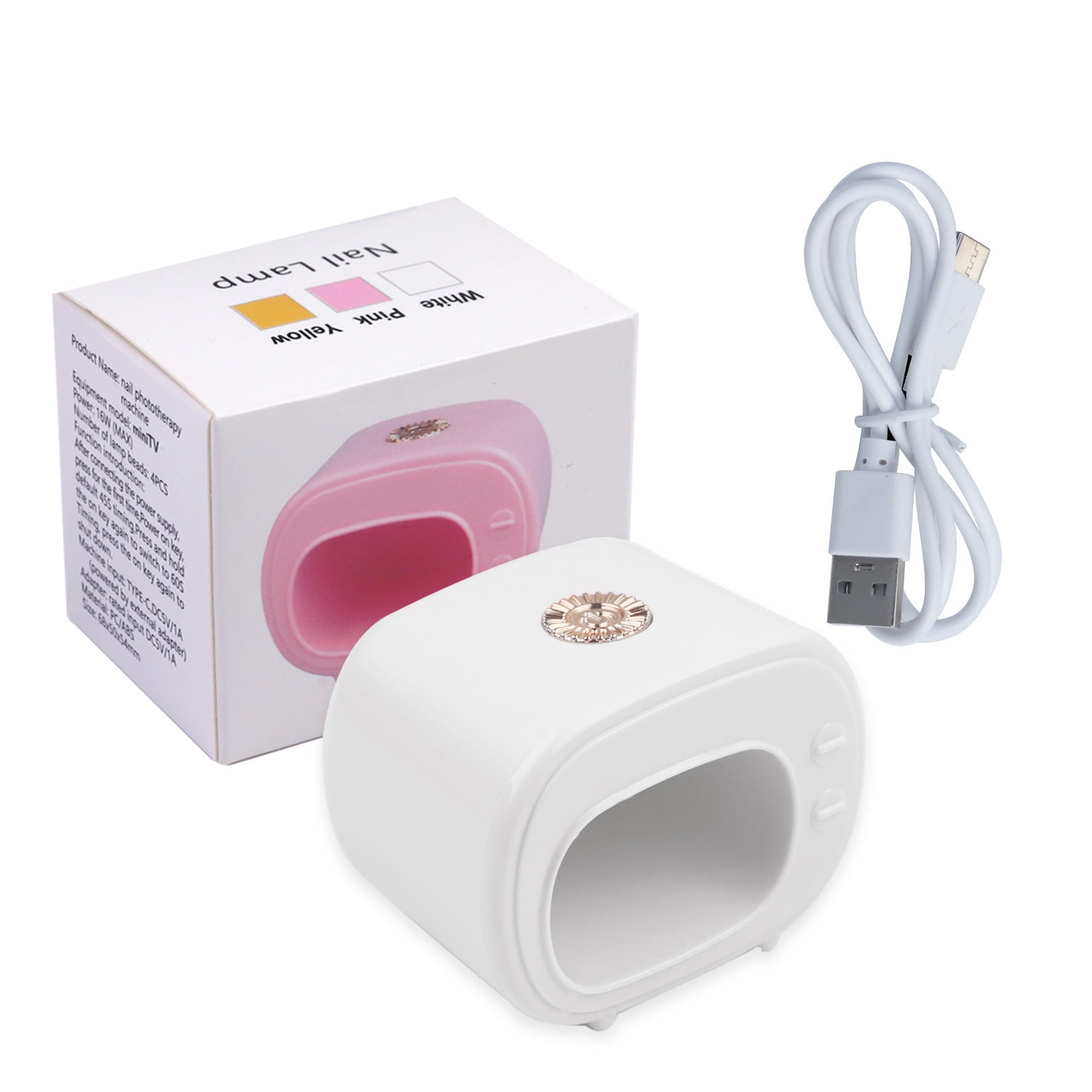 HHBEAUTY Mini UV Light for Gel Nails, Small Nail Cure Light , USB Nail ...