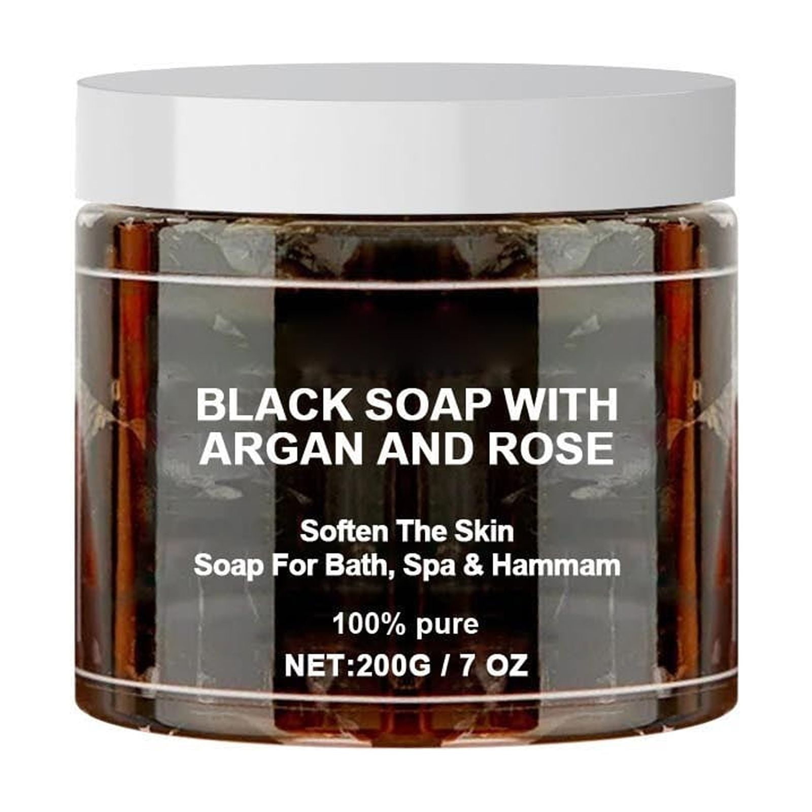 HHBEAUTY Morocco Black Soap With Argan And Rose, Zawina Moroccan ...