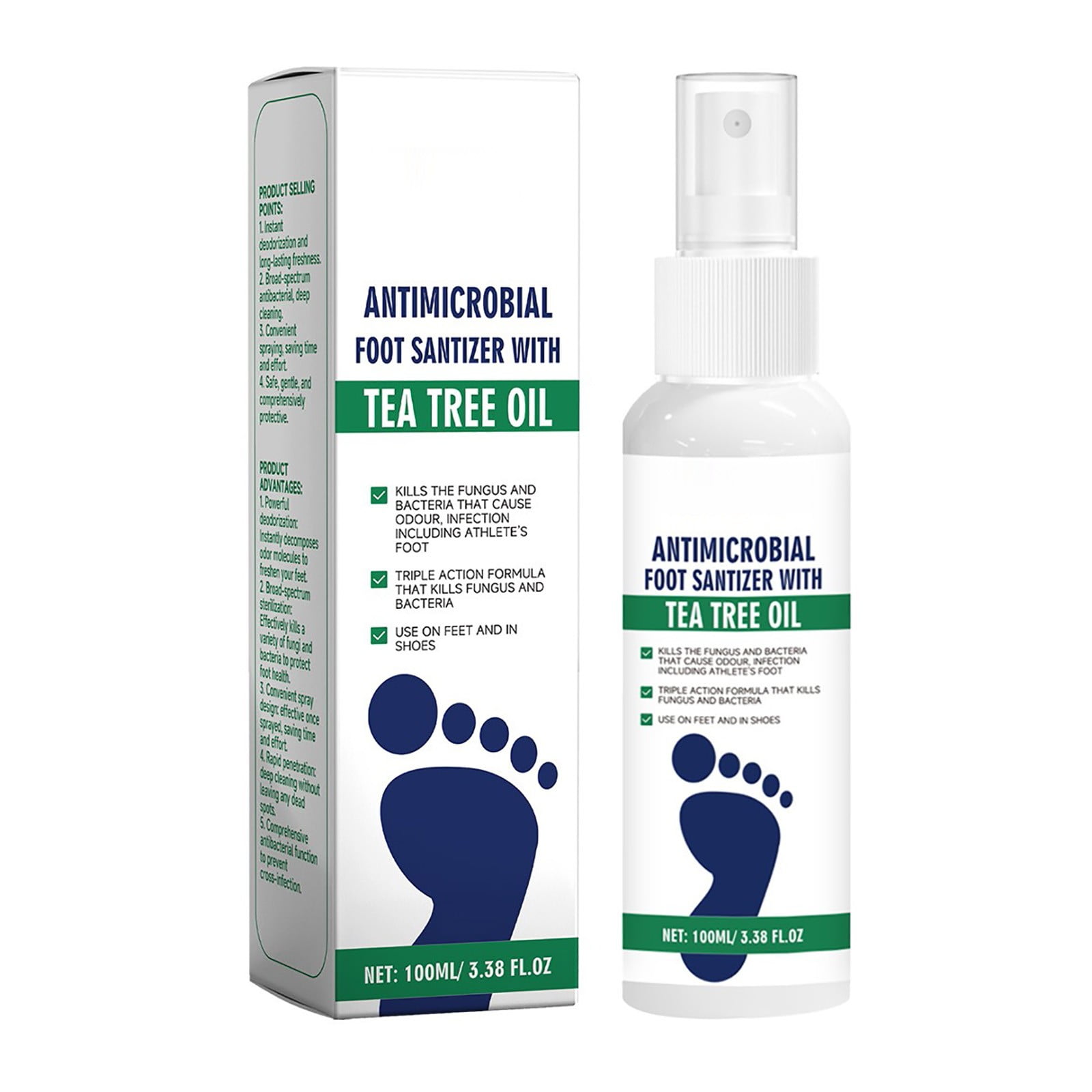 HHBEAUTY Natural Foot & Shoe Deodorizer Spray - Foot Spray for Smelly ...