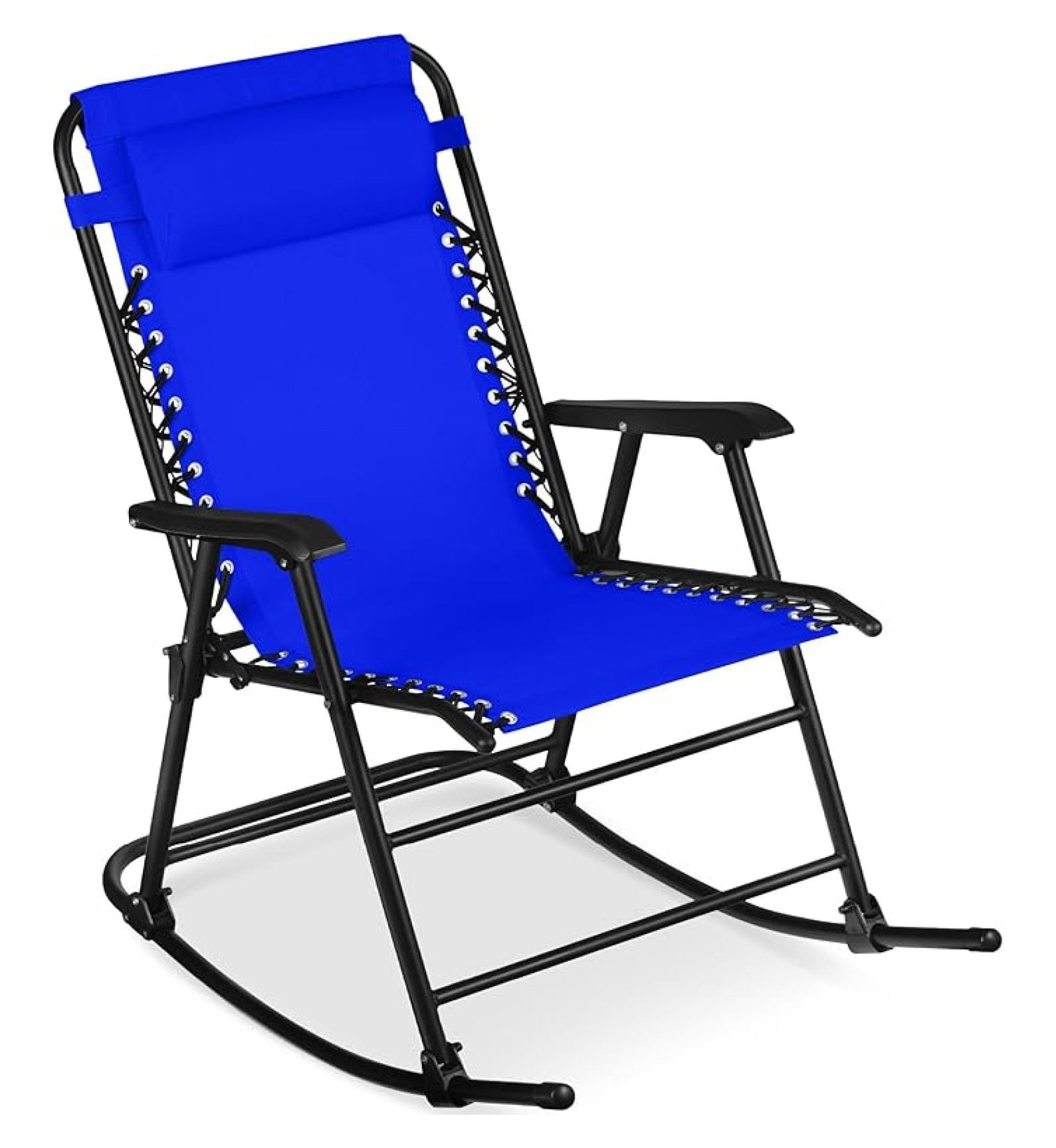 HHBEAUTY Outdoor Folding Rocking Chair, Zero Gravity Lounge Chair ...