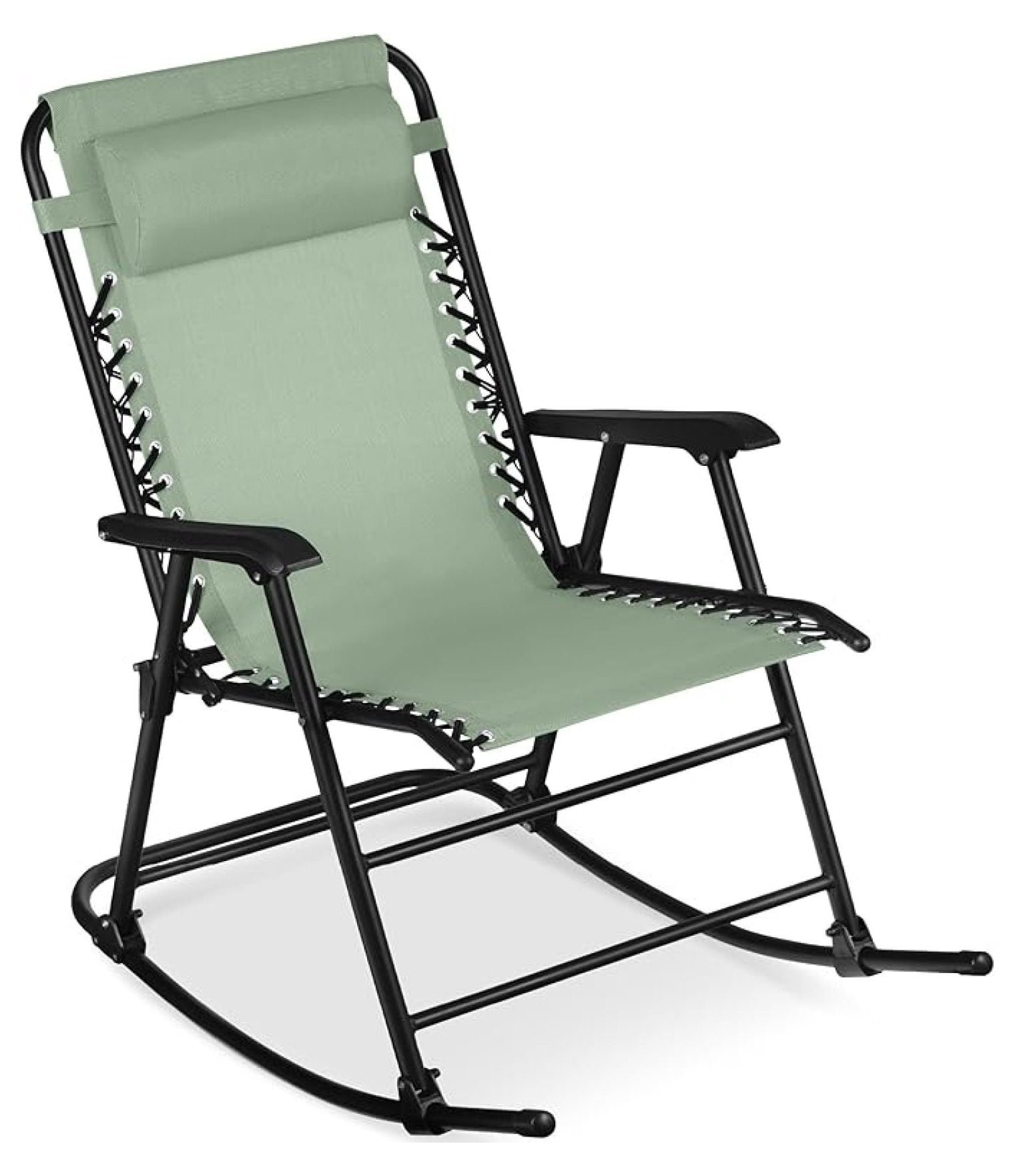 HHBEAUTY Outdoor Folding Rocking Chair, Zero Gravity Lounge Chair ...