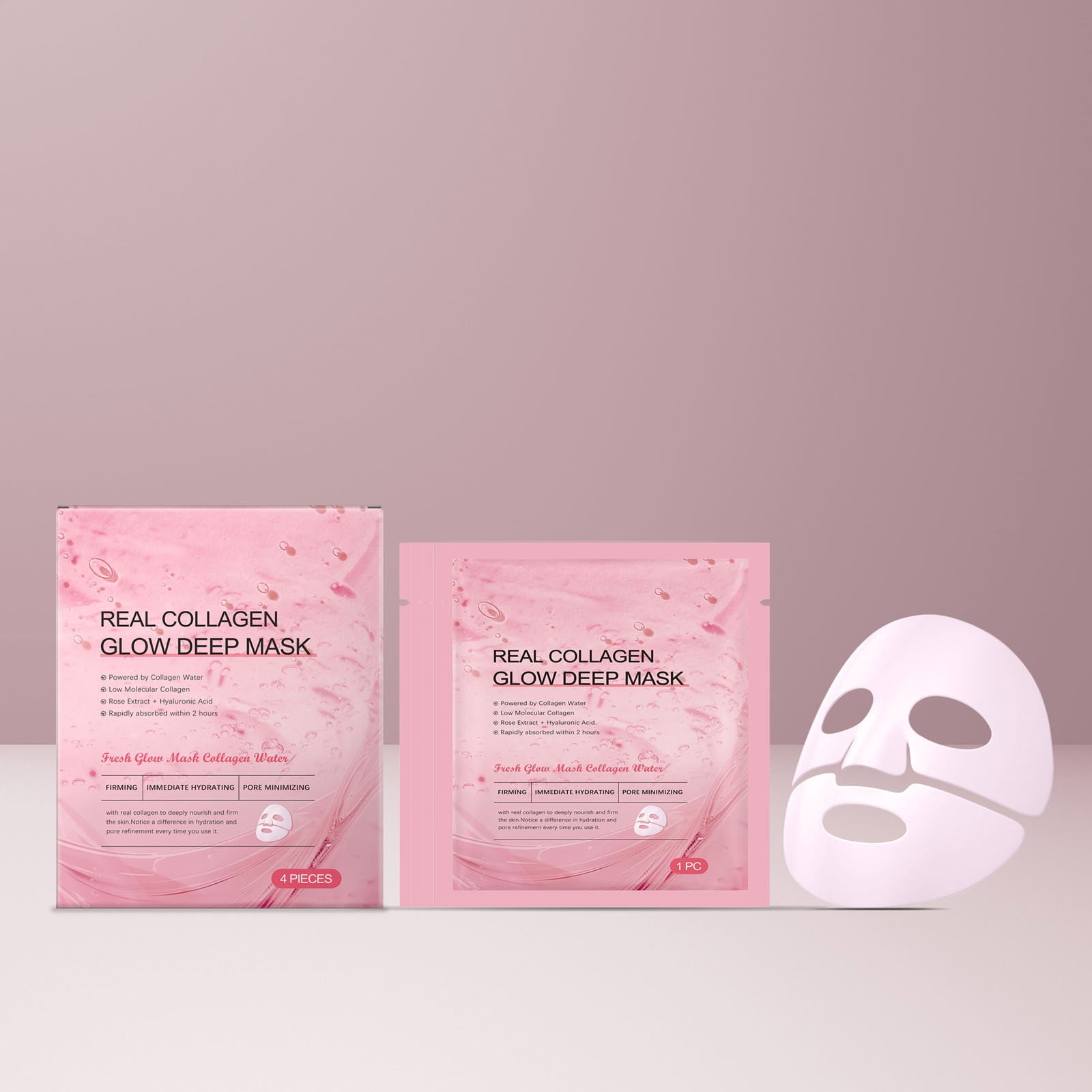 HHBEAUTY Overnight Collagen Face Mask: Glass Skin Face Mask for Deep ...