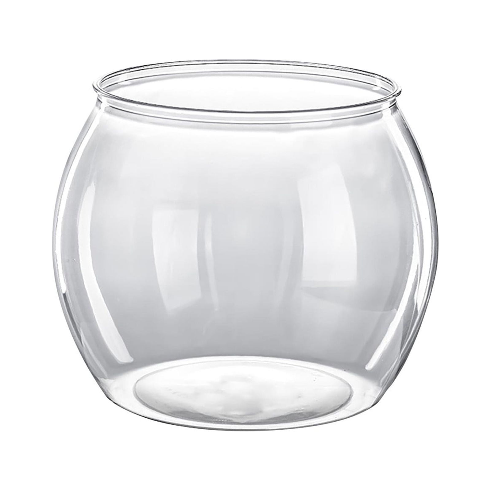 HHBEAUTY Plastic Clear Fish Bowl, Round Goldfish Betta Fish Tank ...
