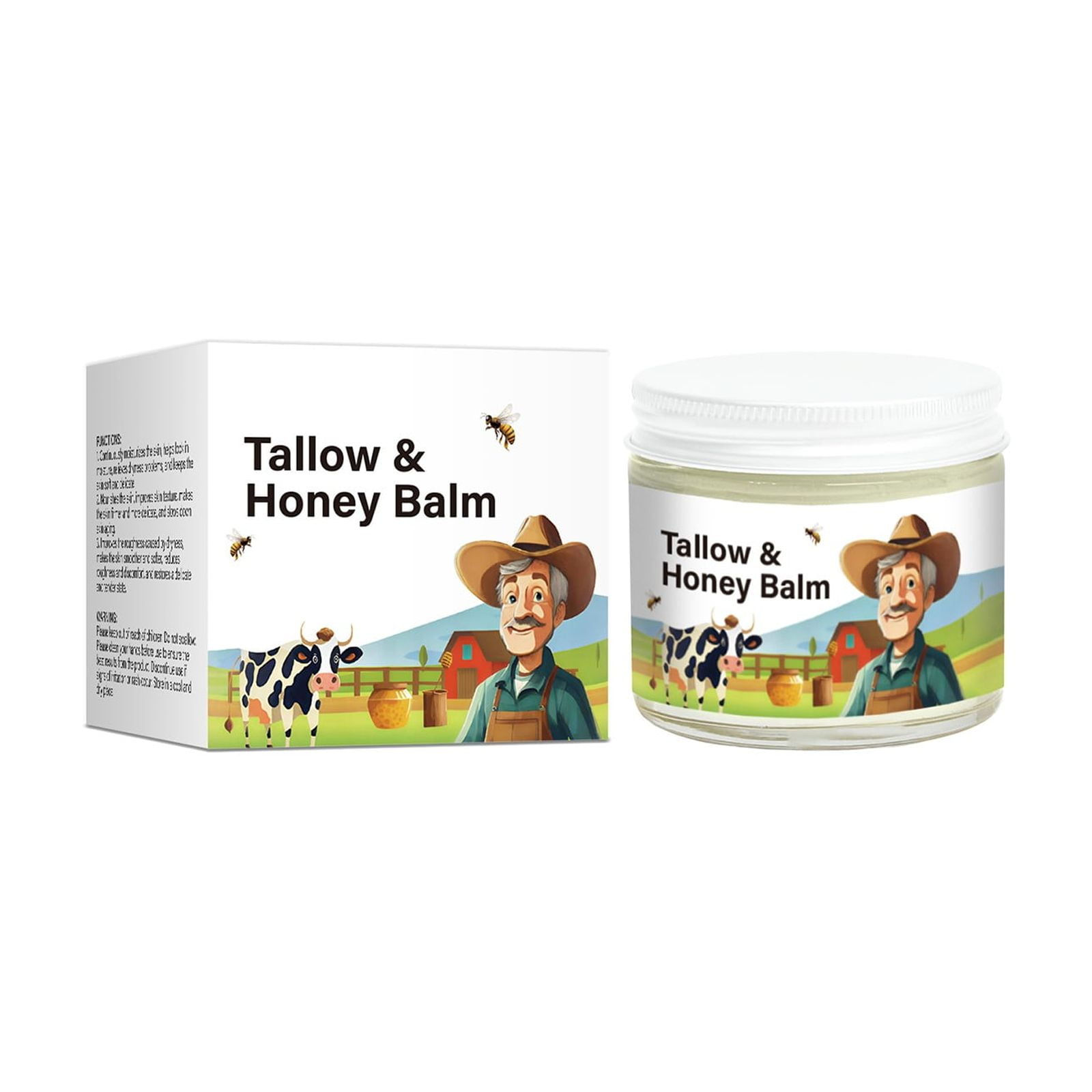 HHBEAUTY Tallow & Honey Balms, Tallow Moisturizer for Face, Beefs ...
