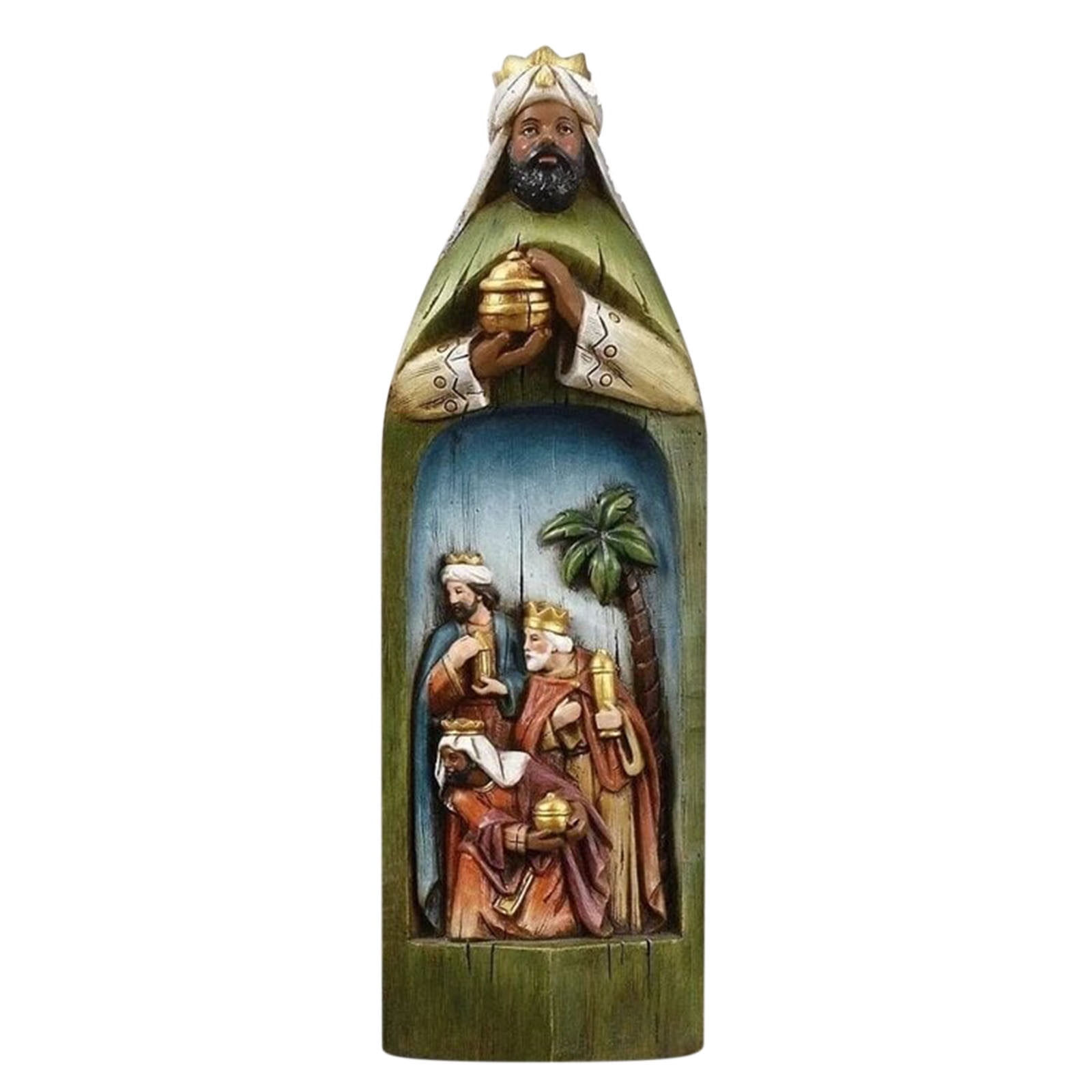 HHBEAUTY Three Wise Men Nativity Set,Christmas Nativity Collection Wood ...