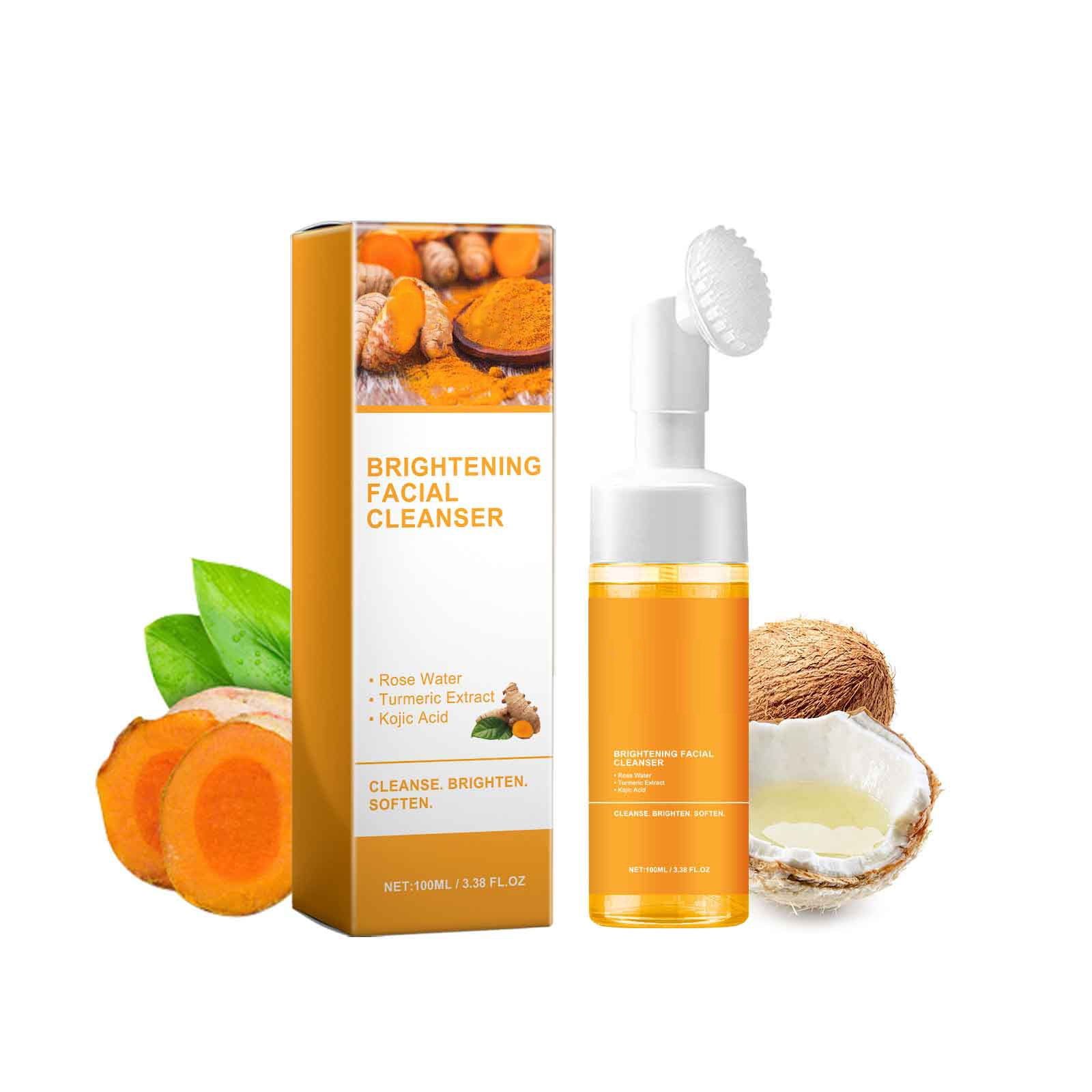 HHBEAUTY Turmeric Facial Cleanser, Foaming Face Wash, Turmeric Glow ...