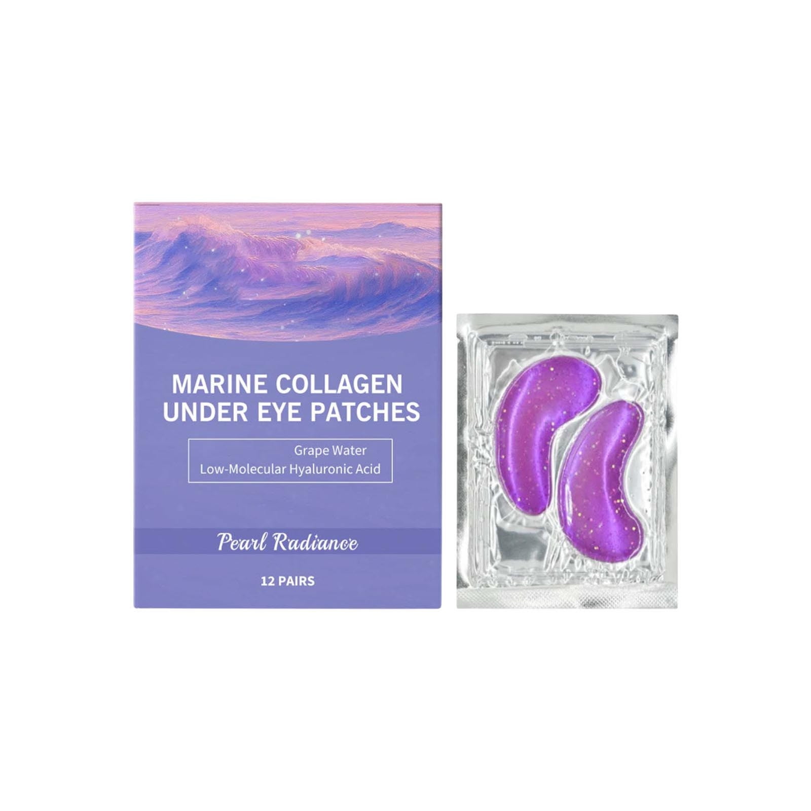 HHBEAUTY Violet Eye Gels - Marine Collagen Under Eye Patches for Puffy ...