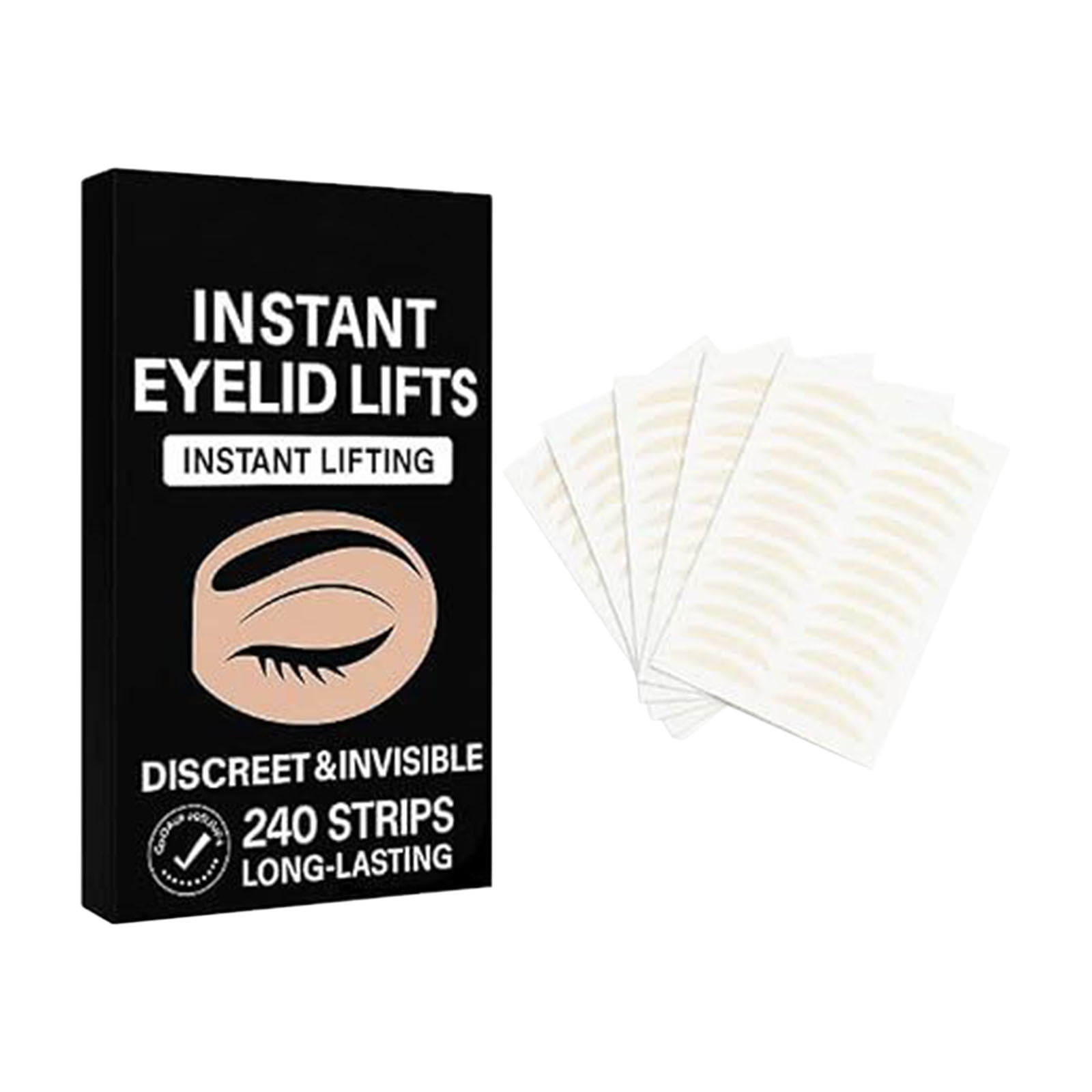 HHBEAUTY Waterproof Invisible Eyelid Tape - 240Pcs Double Eyelid Strips ...