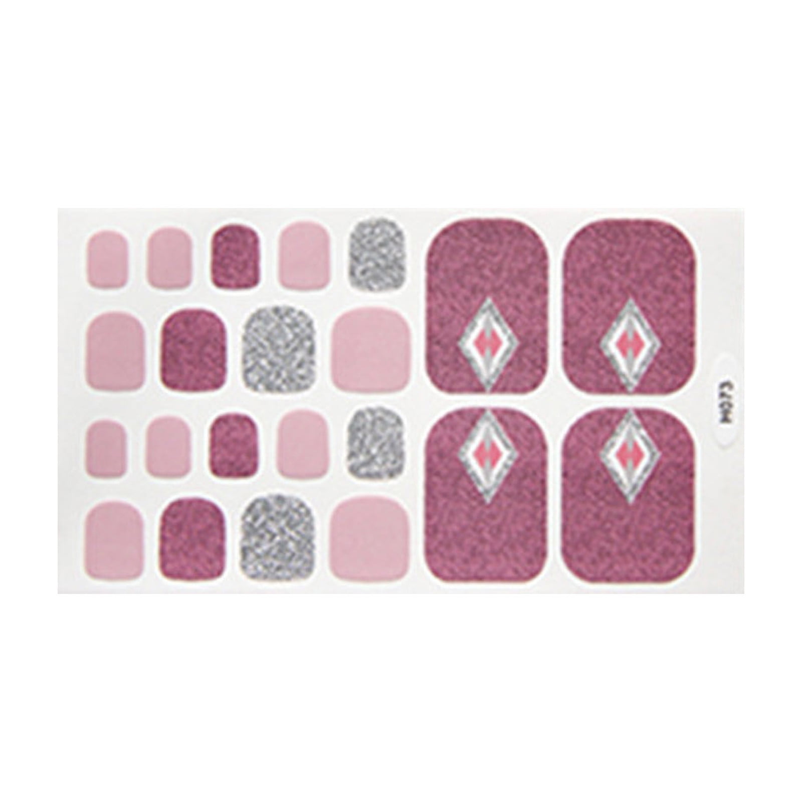 HHBEAUTY Waterproof Toenail Stickers for Women Nail Art Wraps Toe Nail ...