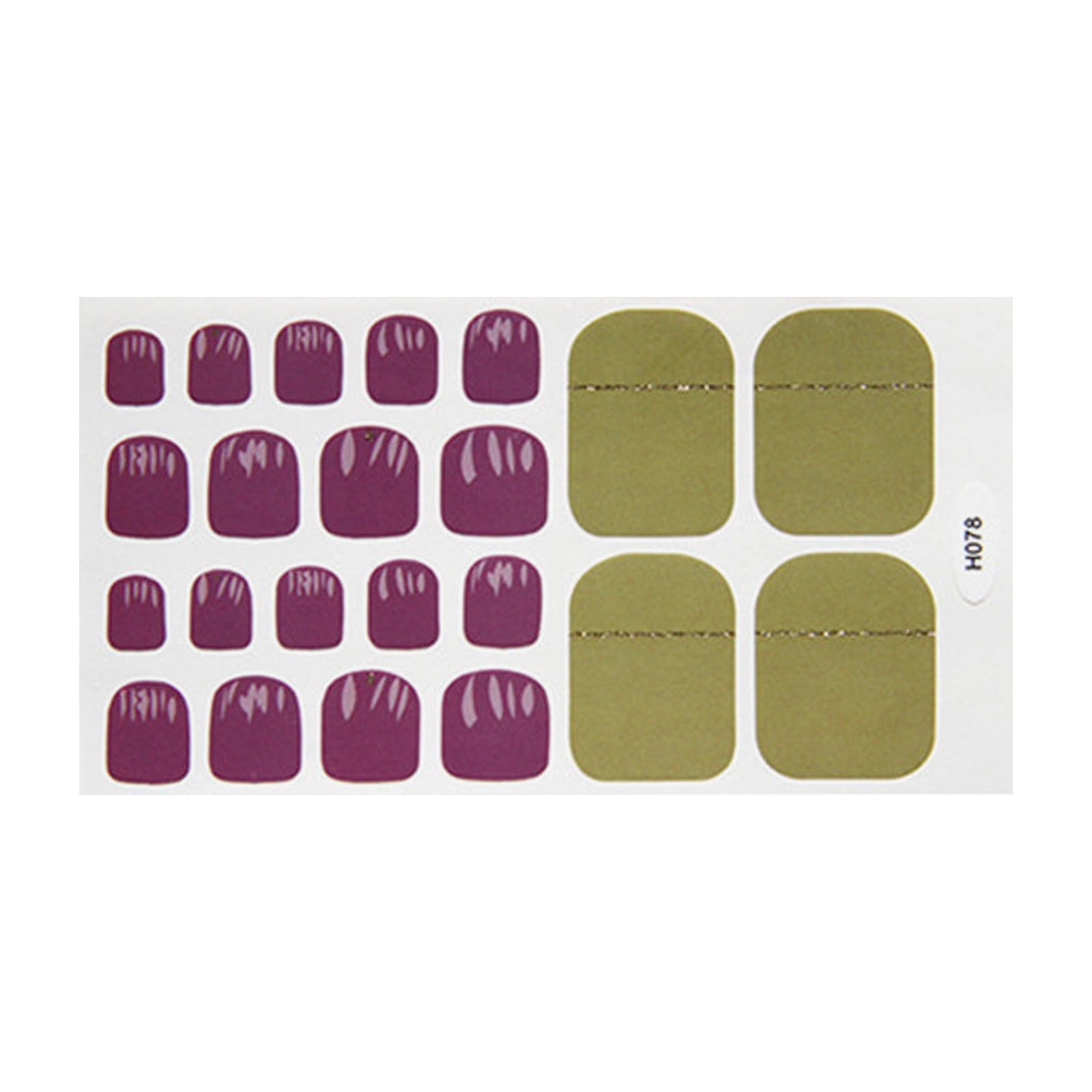 HHBEAUTY Waterproof Toenail Stickers for Women Nail Art Wraps Toe Nail ...