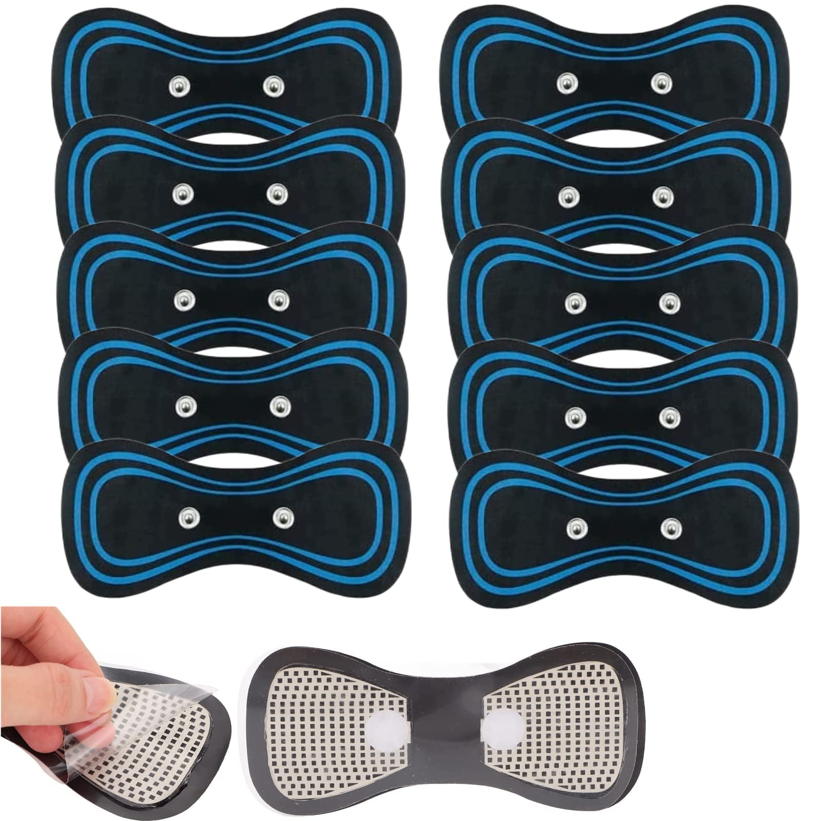 "HHEN 10Pcs Portable Cervical Massage Pad, Neck and Back Massager Pads ...