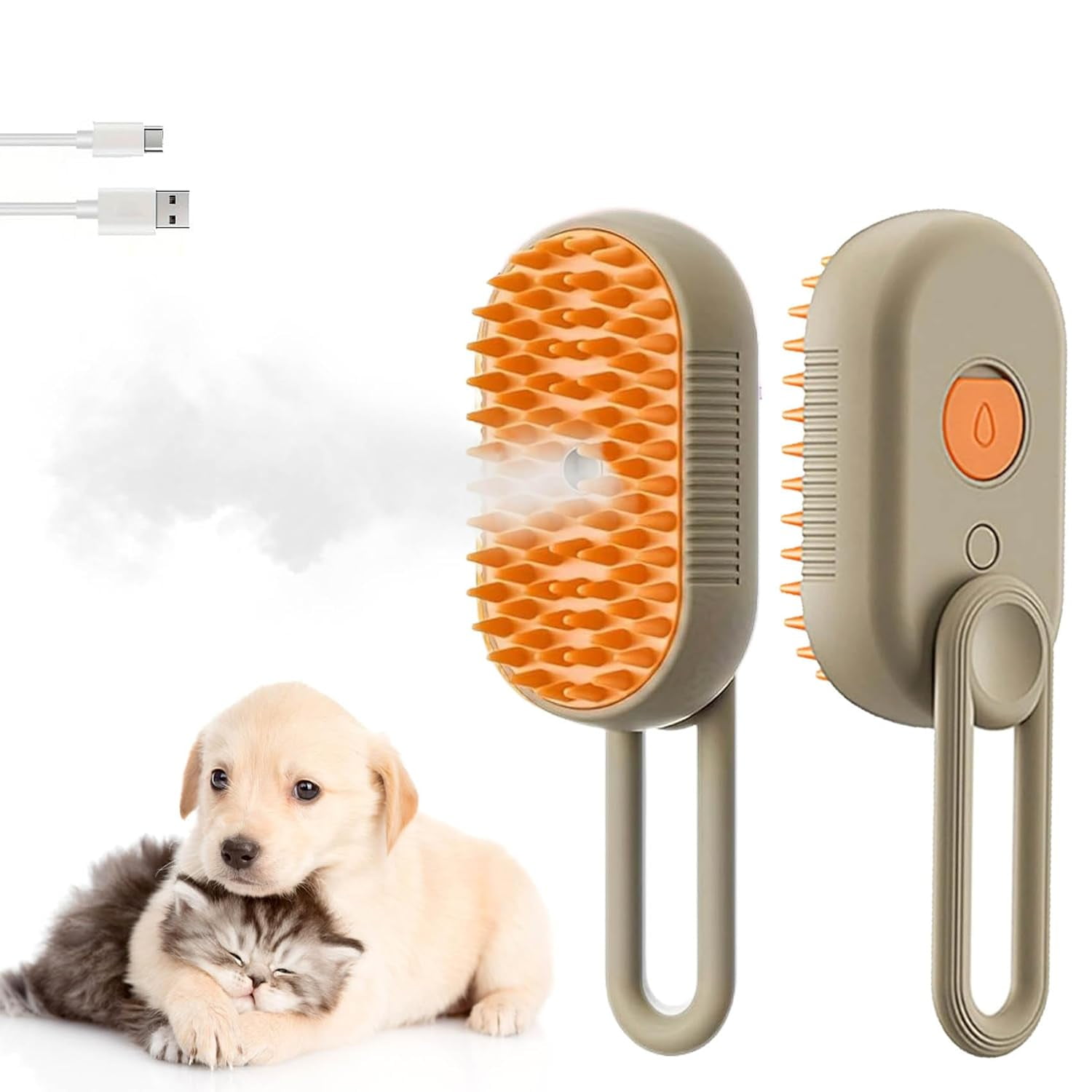 HHFZG Cat Steam Brush, New 3-in-1 Cat Steam Brush For Massaging And ...