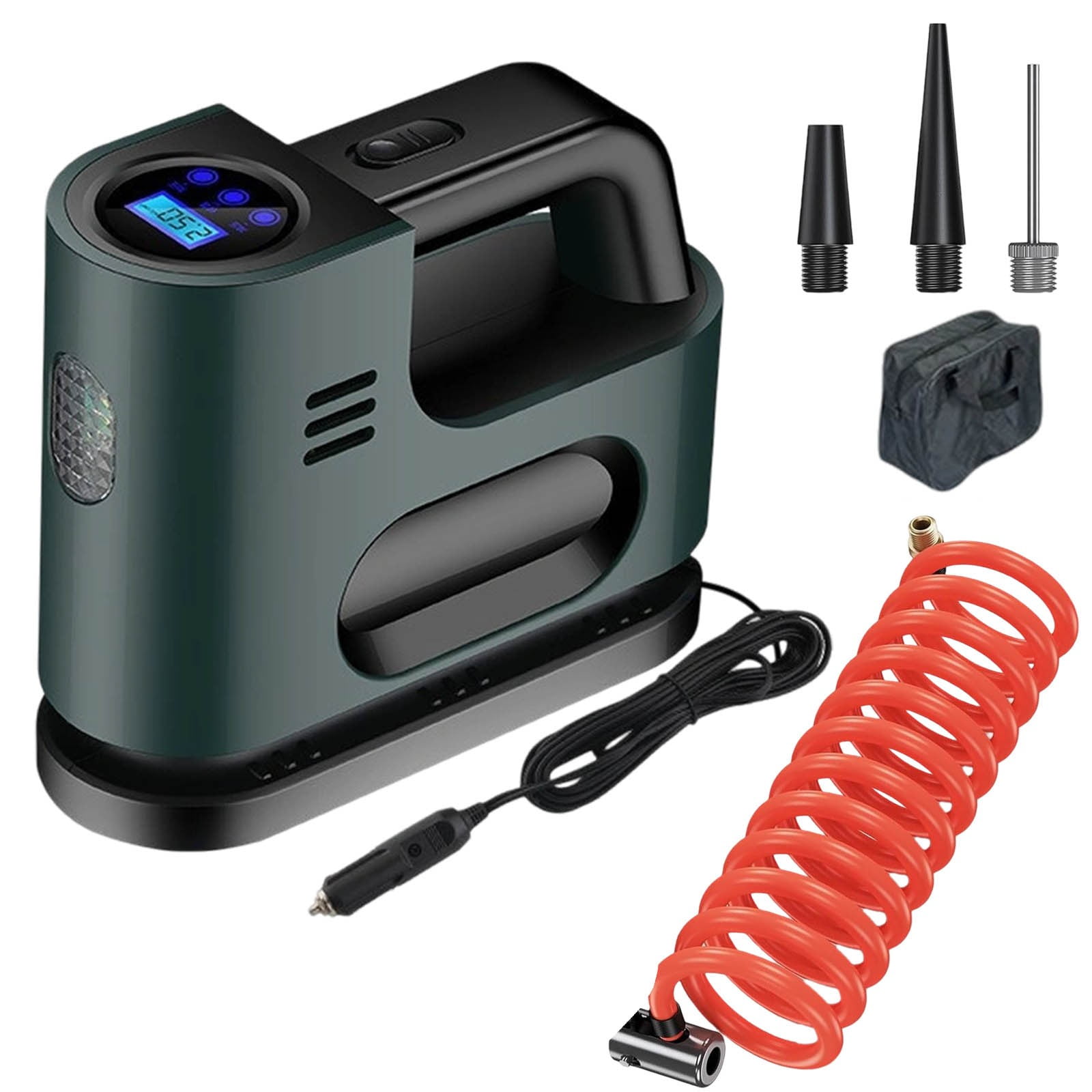 HHGBAD 12V Digital Tyre Inflator Compressor | 150 PSI Auto Shutoff ...