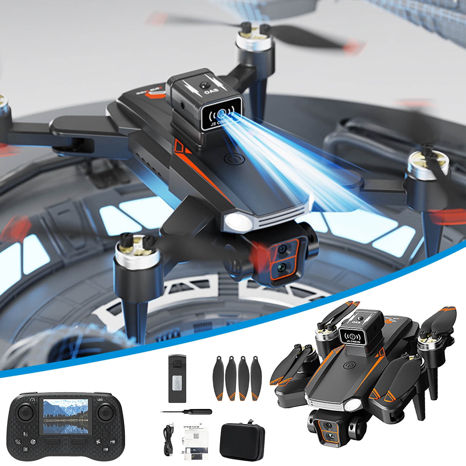 HHGBAD 4K HD Aerial Photography Drone with Brushless Motor, Obstacle ...