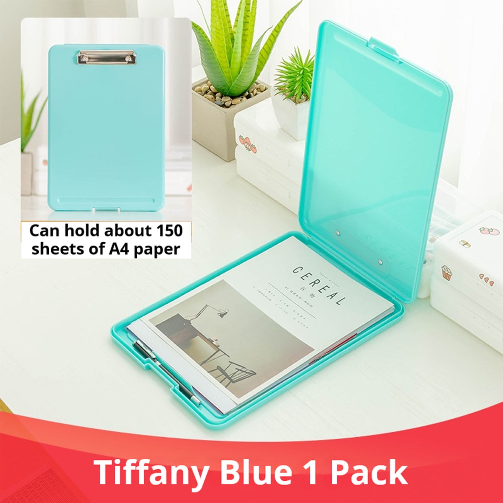 HHGBAD A4 Transparent File Box - Multifunctional Plastic Storage ...