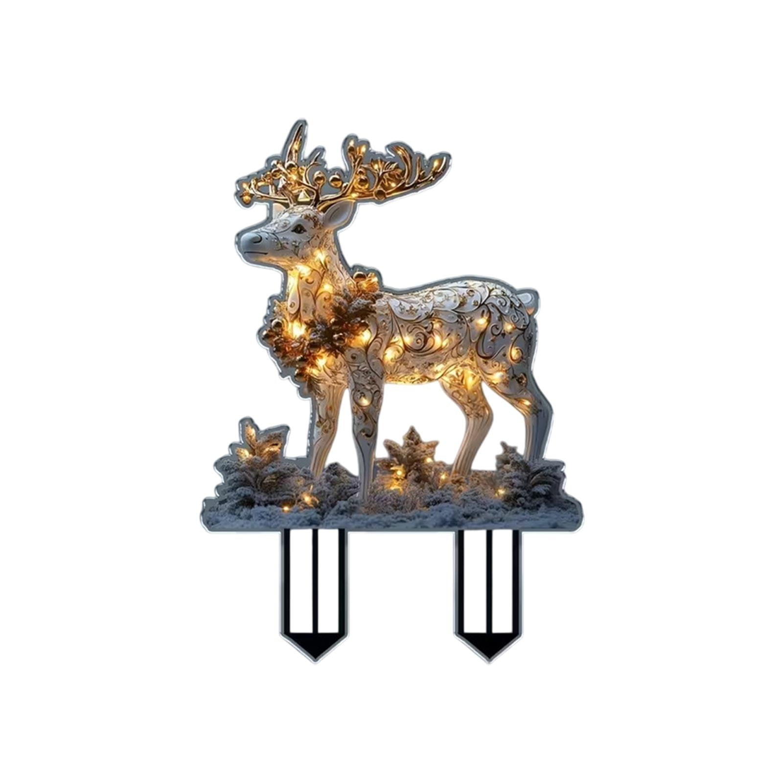 HHGBAD Christmas Acrylic Garden Stake, Decorative Holiday Outdoor ...