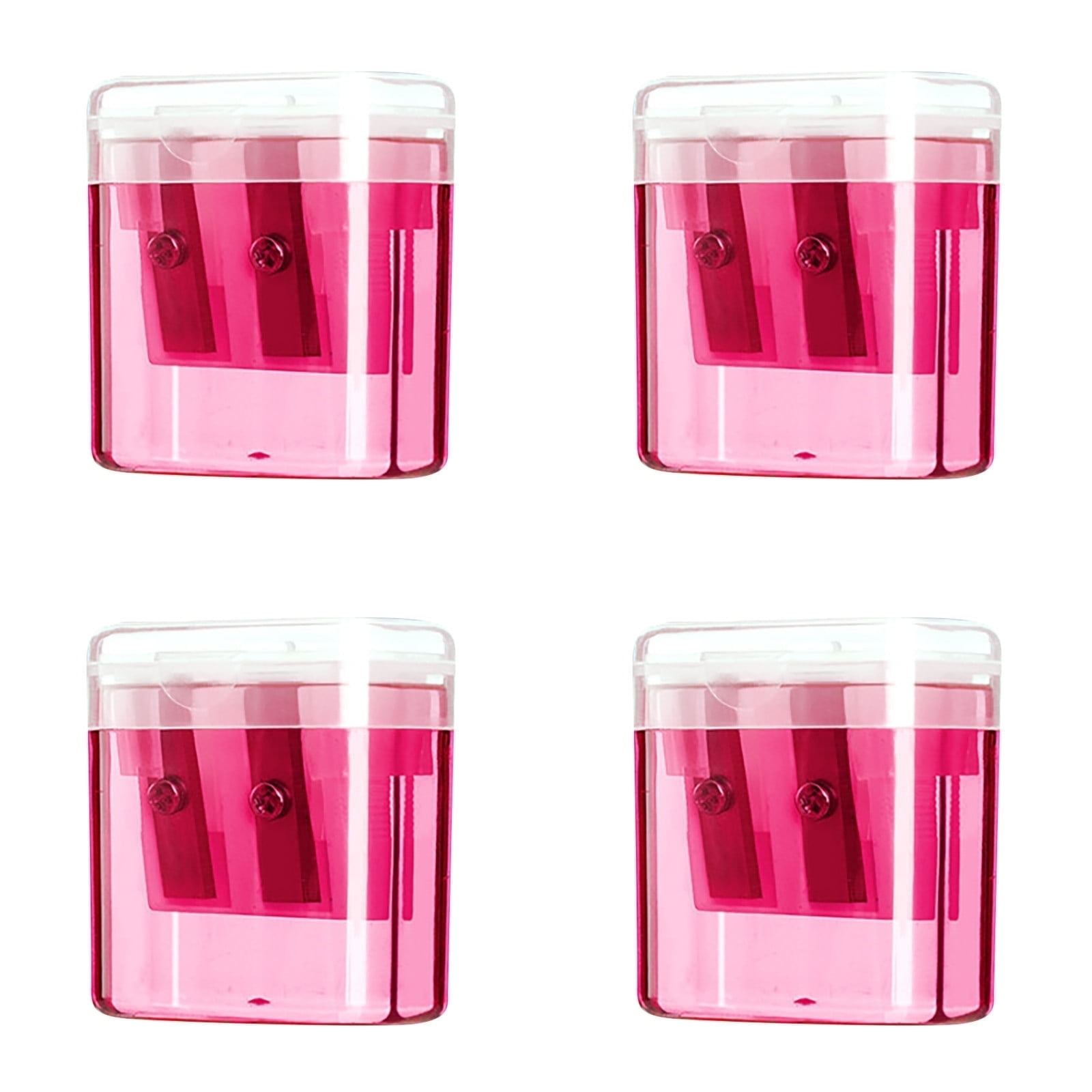 HHGBAD Double Hole Pencil Sharpener with Cover - Carbon Steel Blade ...