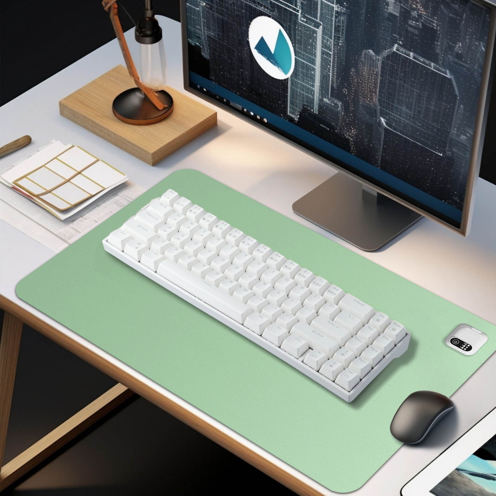 HHGBAD Fast Heating Desk Mat, Heated Mouse Pad, Intelligent Temperature ...