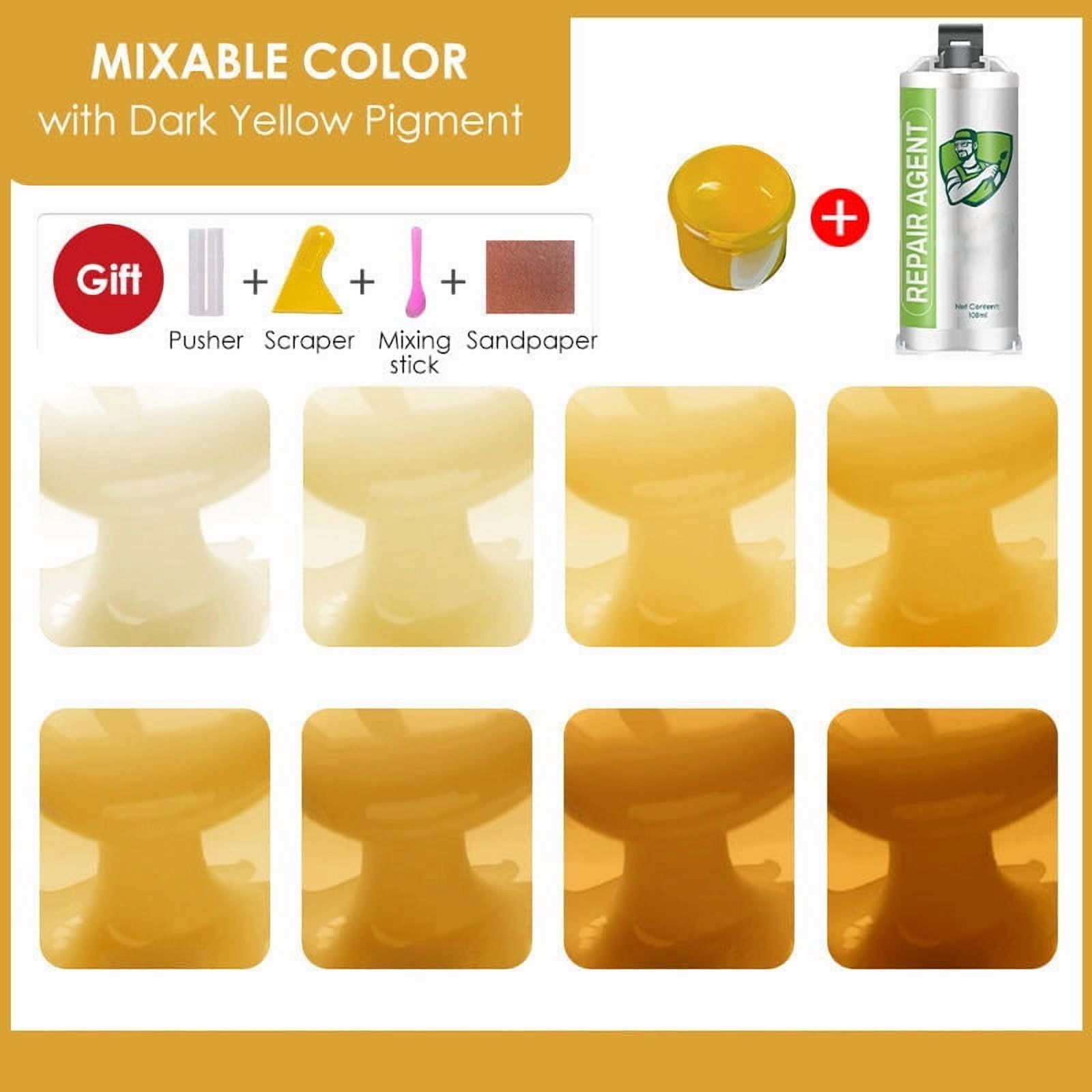 HHGBAD High-Performance Porcelain Repair Kit, Double-Tube Design, Multi ...