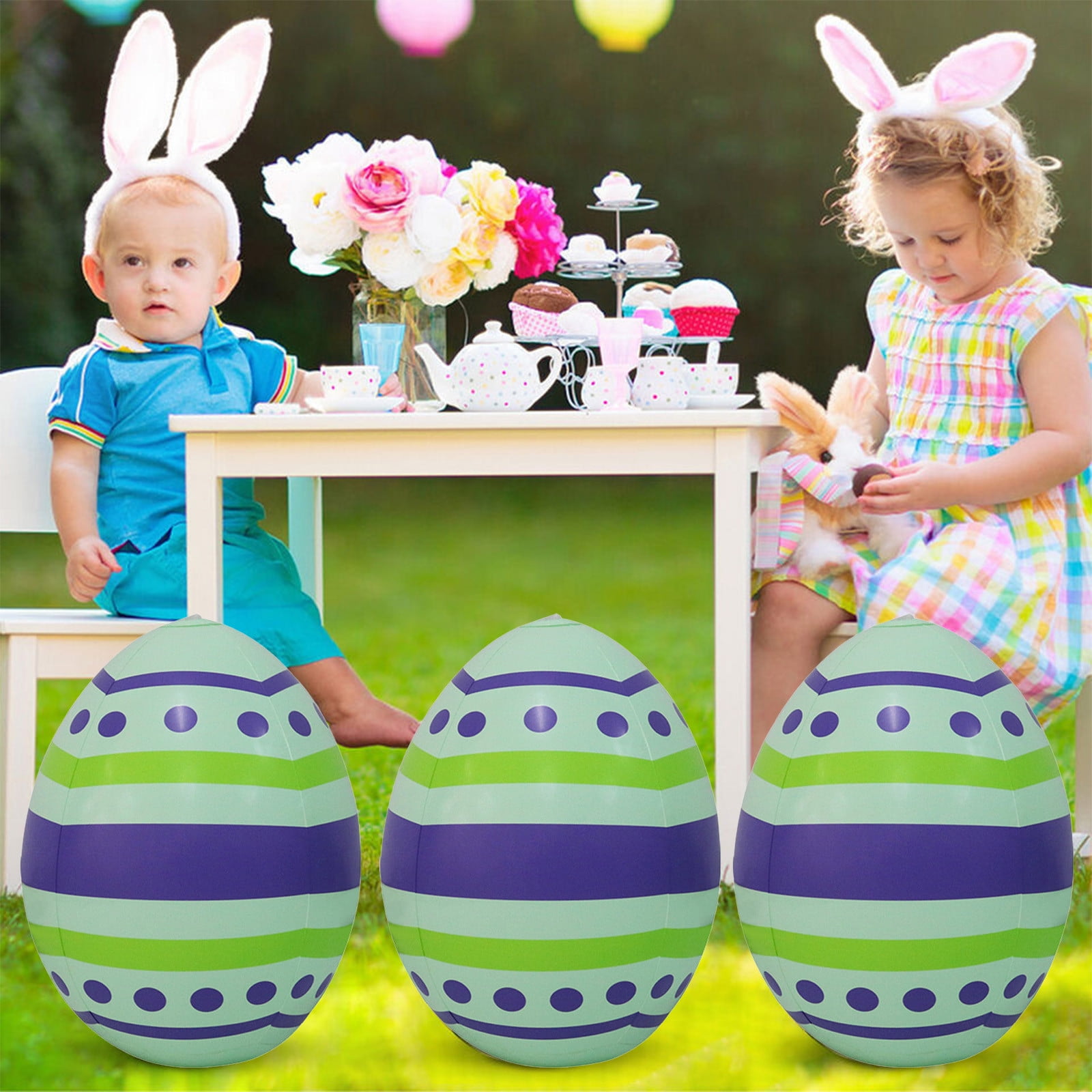 HHGBAD Inflatable Easter Eggs - Large 13.8 Inch Durable & Leak-Proof ...