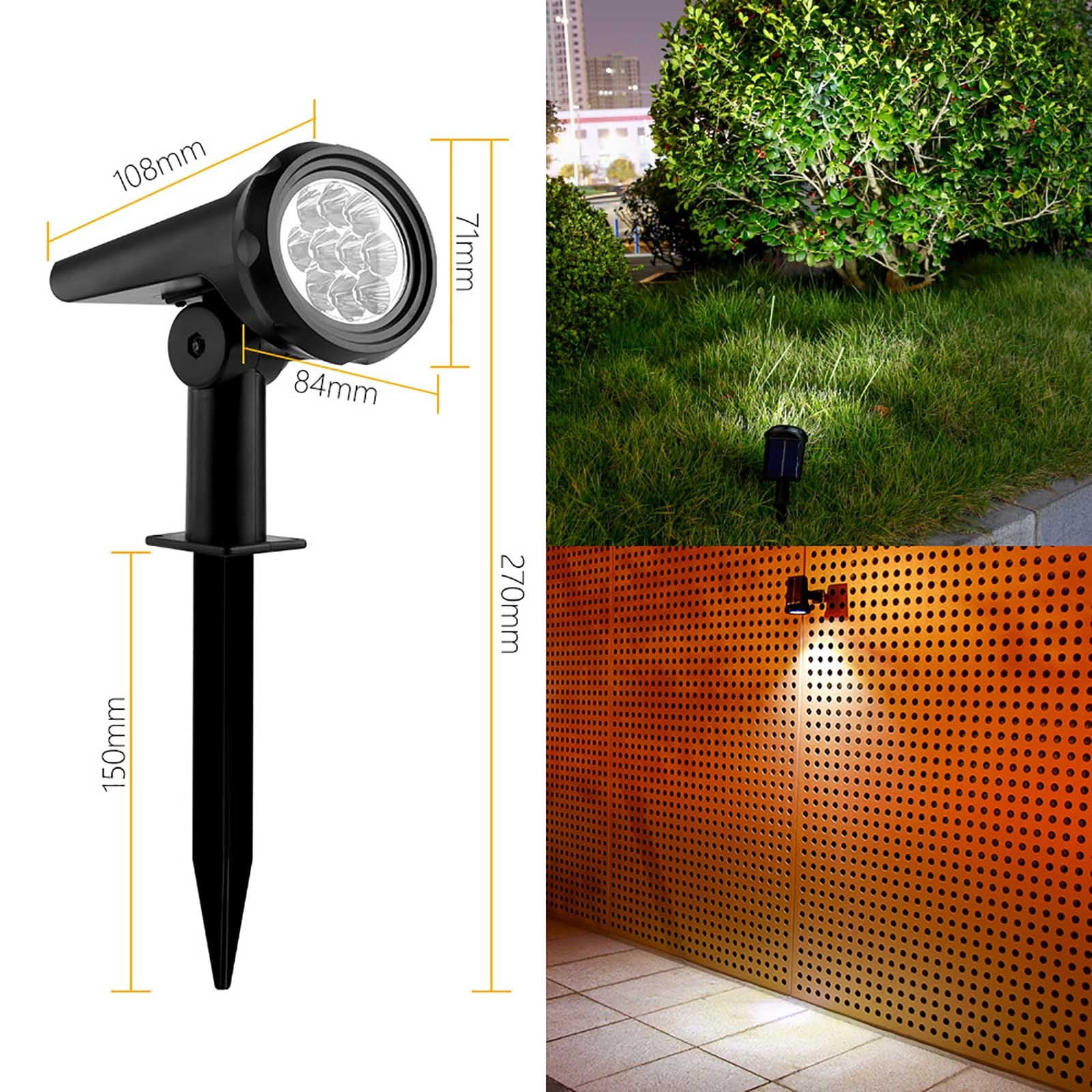HHGBAD Solar Garden Lights Outdoor, Waterproof LED Spotlights for ...