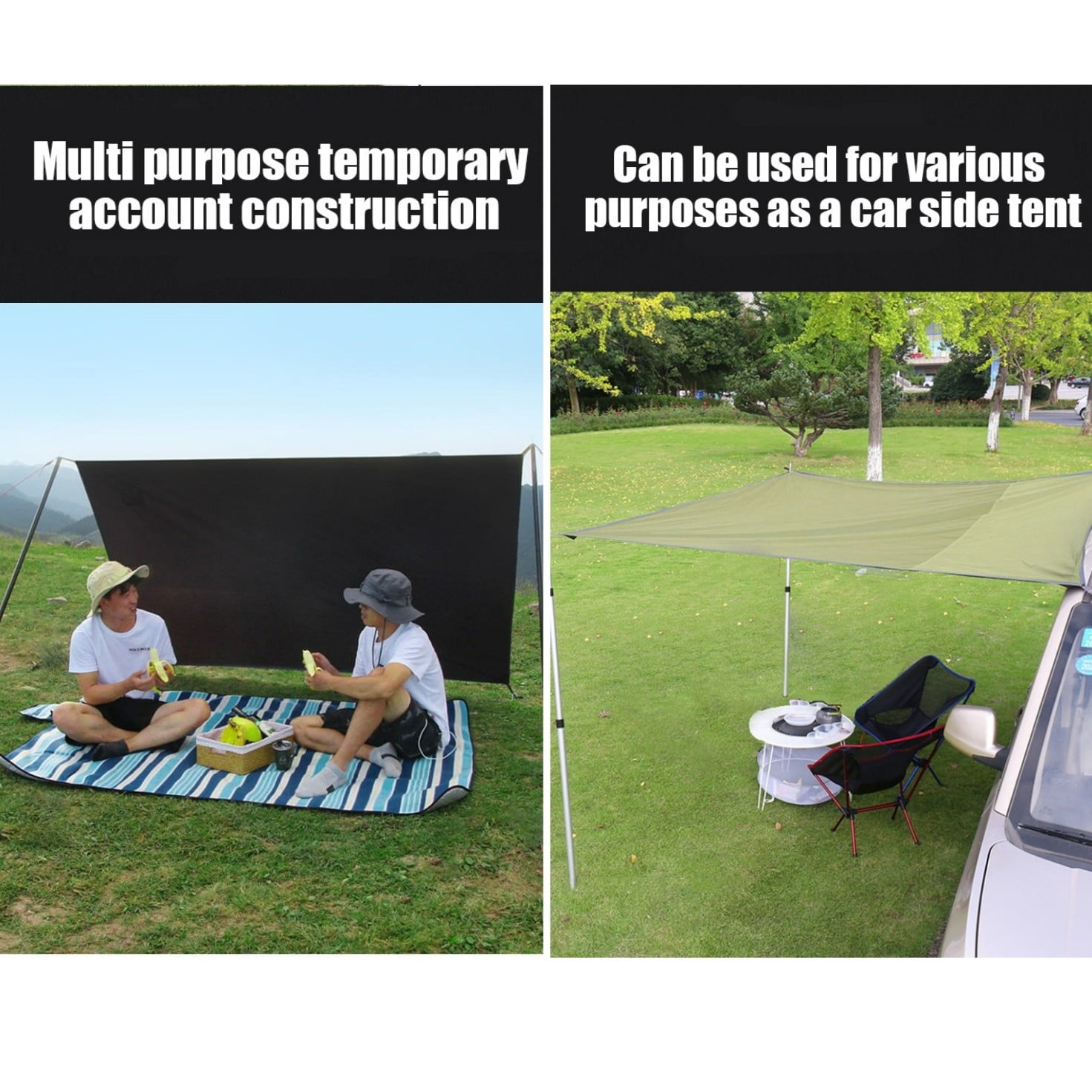 HHGBAD Waterproof Outdoor Dining Mat | Camping Cloth Beach Mat with ...