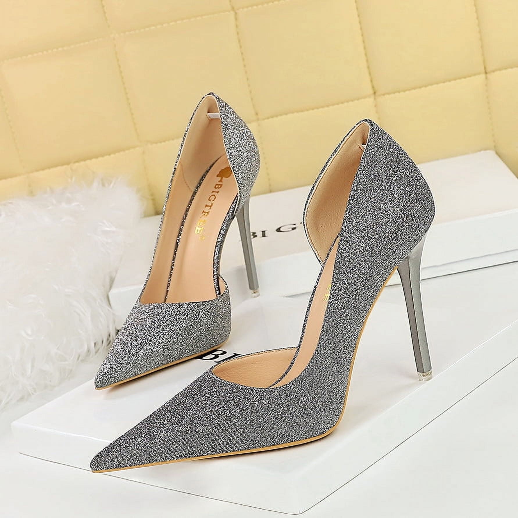 HHH 1298-1 Retro Style High Heels Stiletto Heel Shallow Mouth Pointed ...