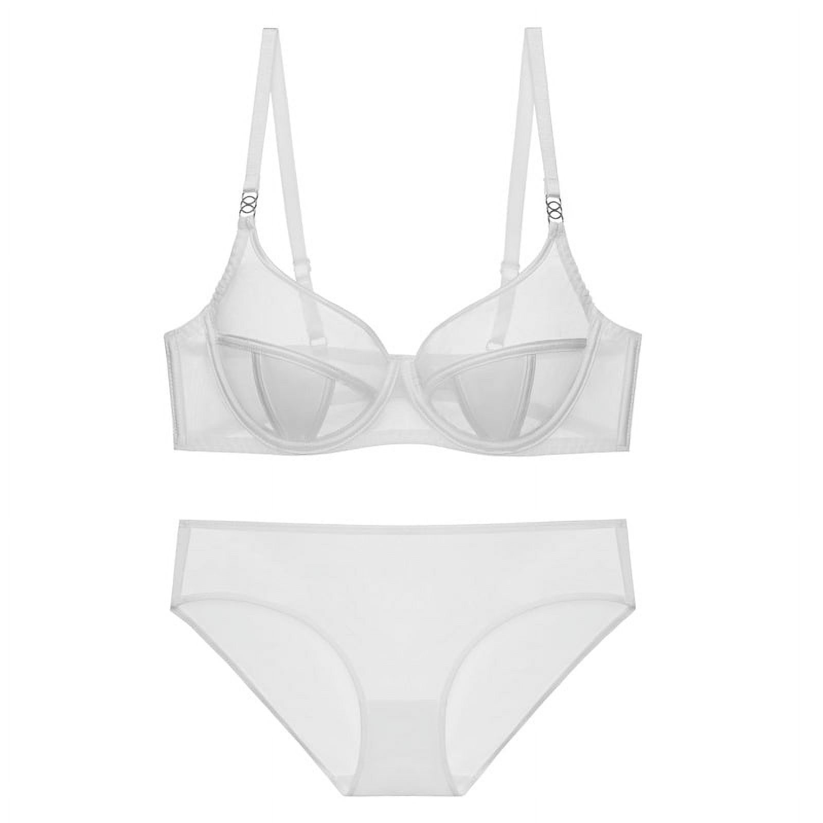 HHH 2022 French Summer Ultra-Thin Big Chest Small Crystal Glasses Bra ...