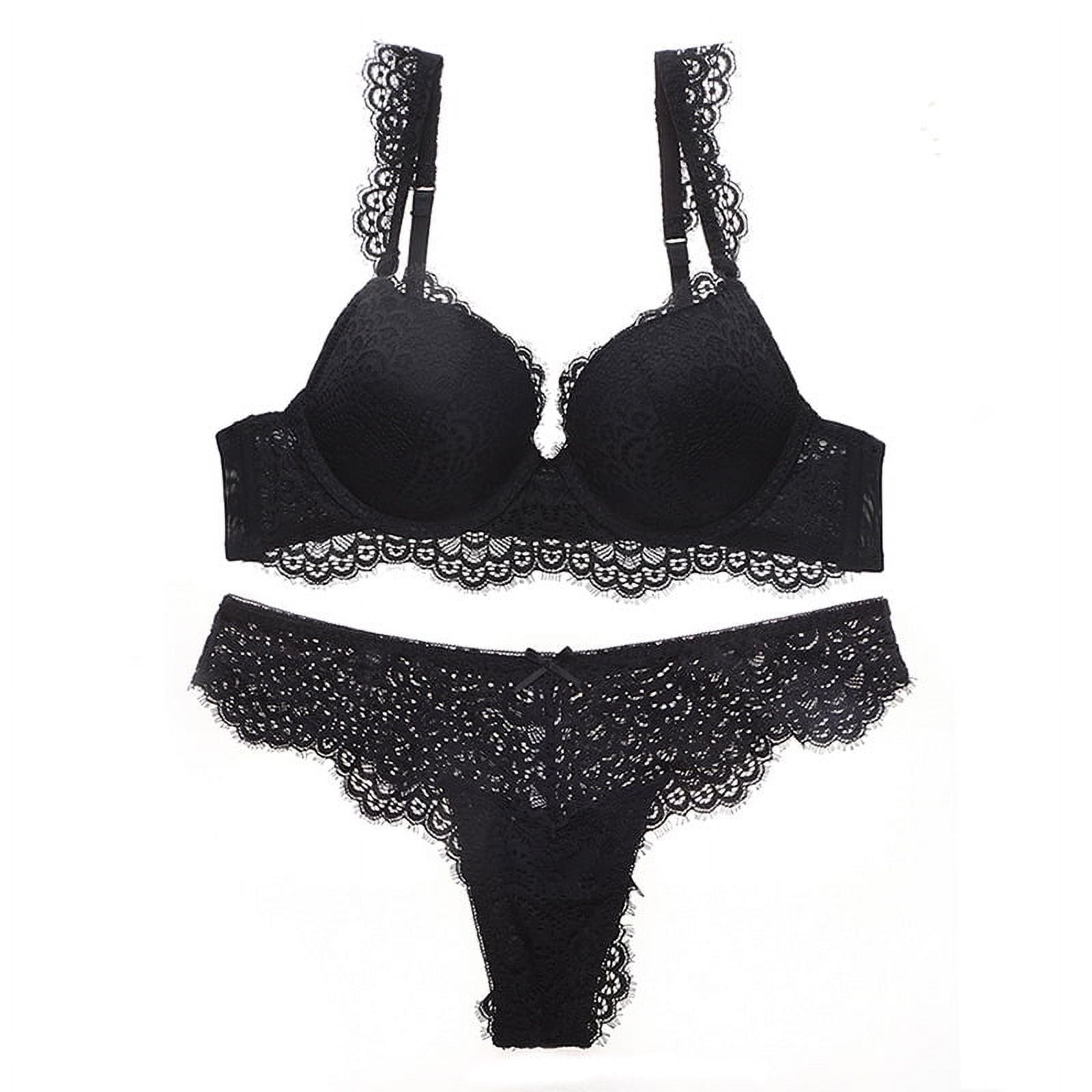 HHH 2022 New Lace Eyelash Lace Push up Bra Set Sexy Pattern Double Breasted Bra Set - Walmart.com