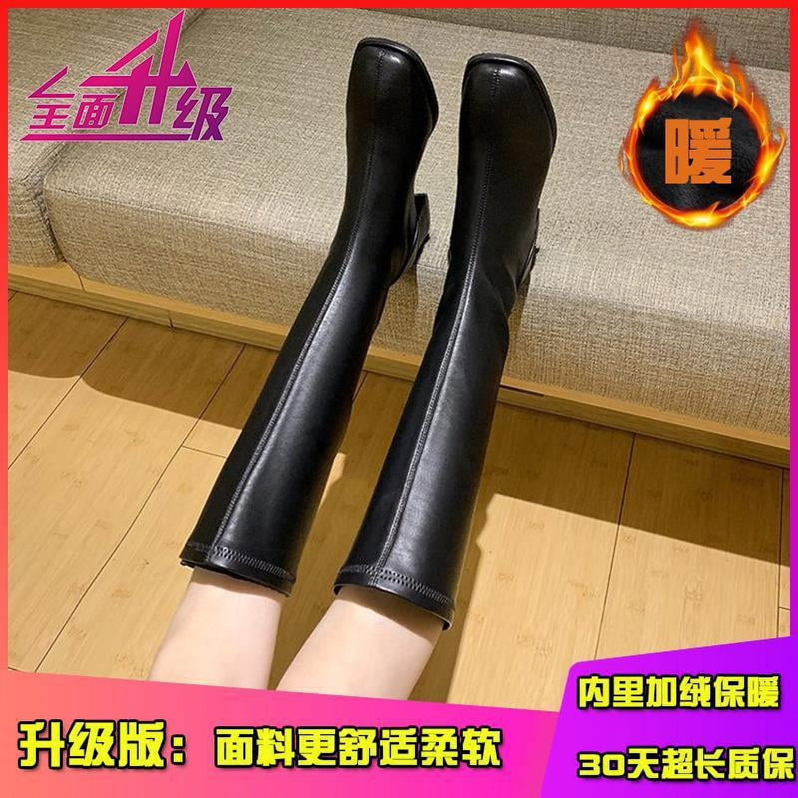 HHH 2024 New Autumn and Winter Knee-High Boots White below the Knee ...