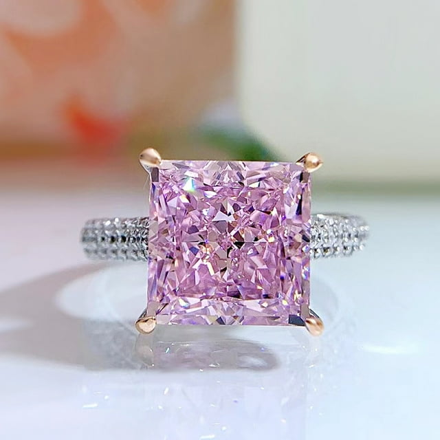 HHH 2025 New S925 Silver High Carbon Diamond 10*10 Hot Micro Setting ...