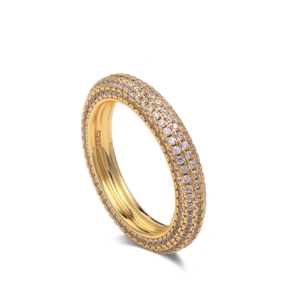 HHH 2025 New S925 Sterling Silver Micro-Inlaid Diamond Moissanite Ring ...