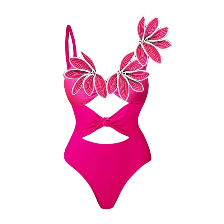 HHH 2025 Swimwear New Petal Decoration Fluorescent Color One-Piece ...
